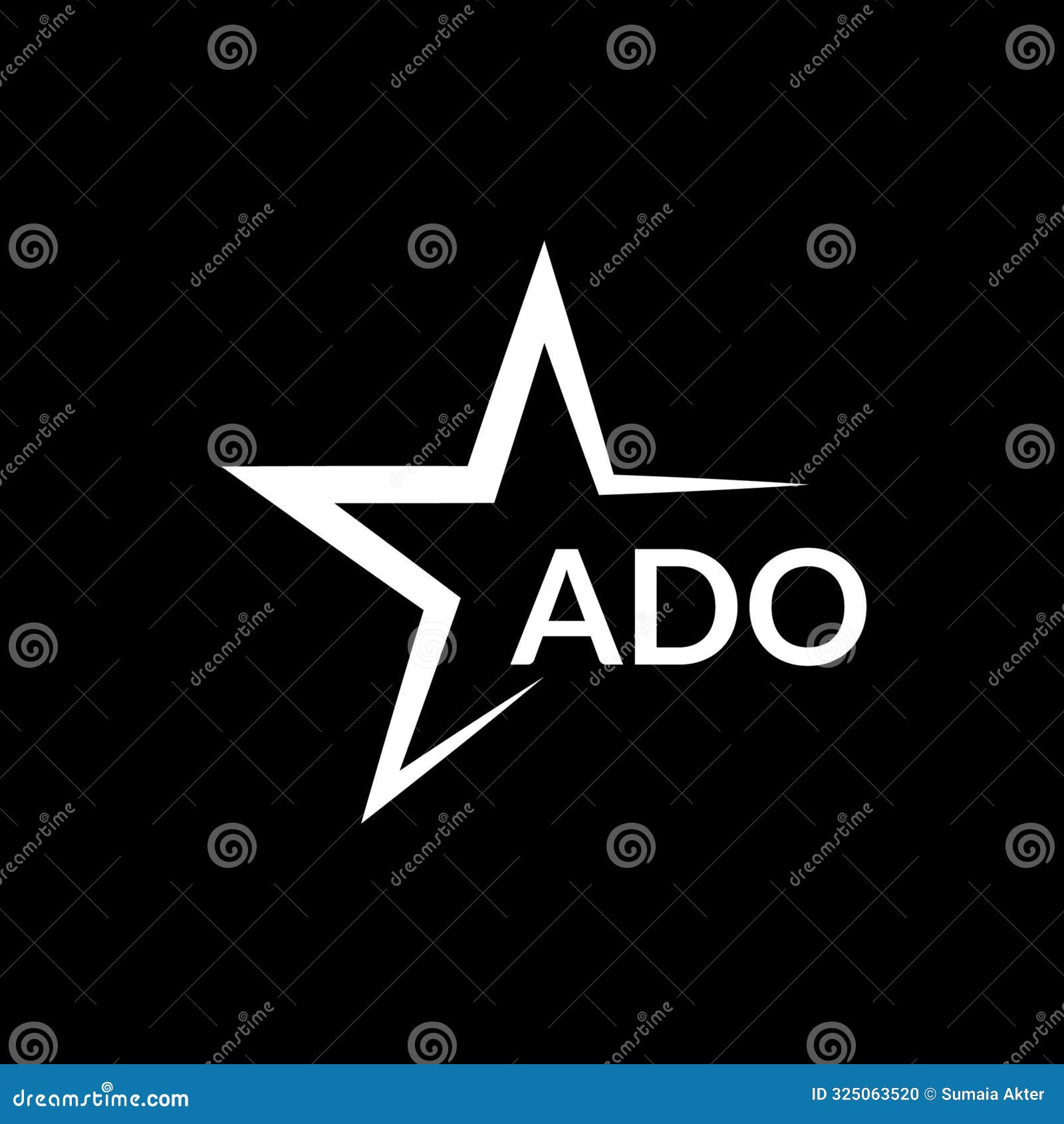 Vector Graphic Branding Letter Element. BLACK Background. ABSTRACT ...