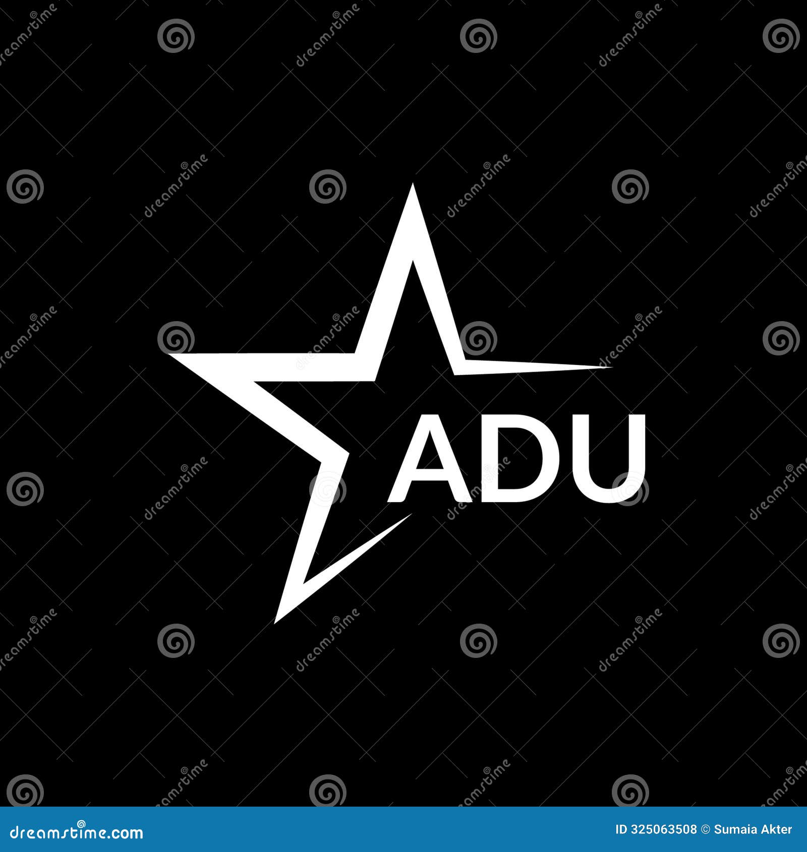 Vector Graphic Branding Letter Element. BLACK Background. ABSTRACT ...