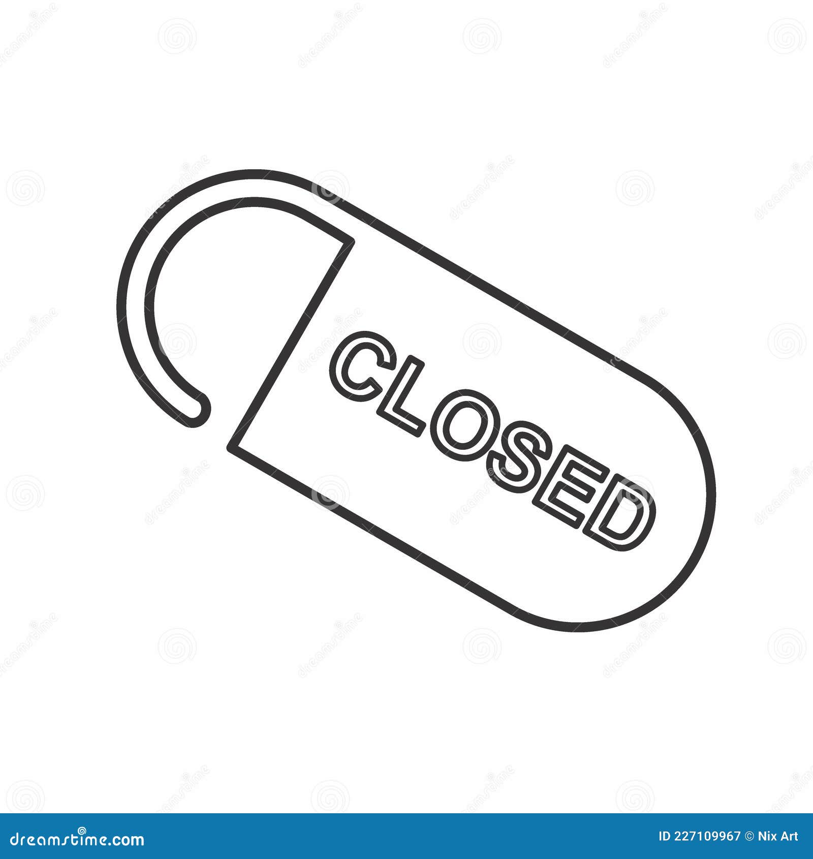 Vector Graphic of Closed Tag - Line Style - Simple Illustration ...