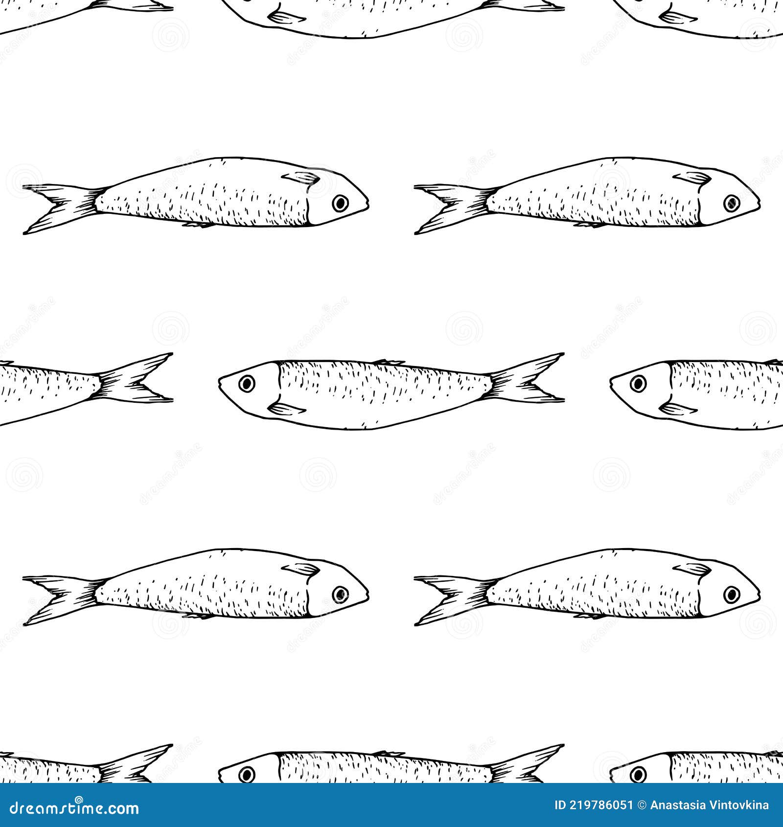Vector Pattern of Small Sprat Fish Swimming in Different Directions ...