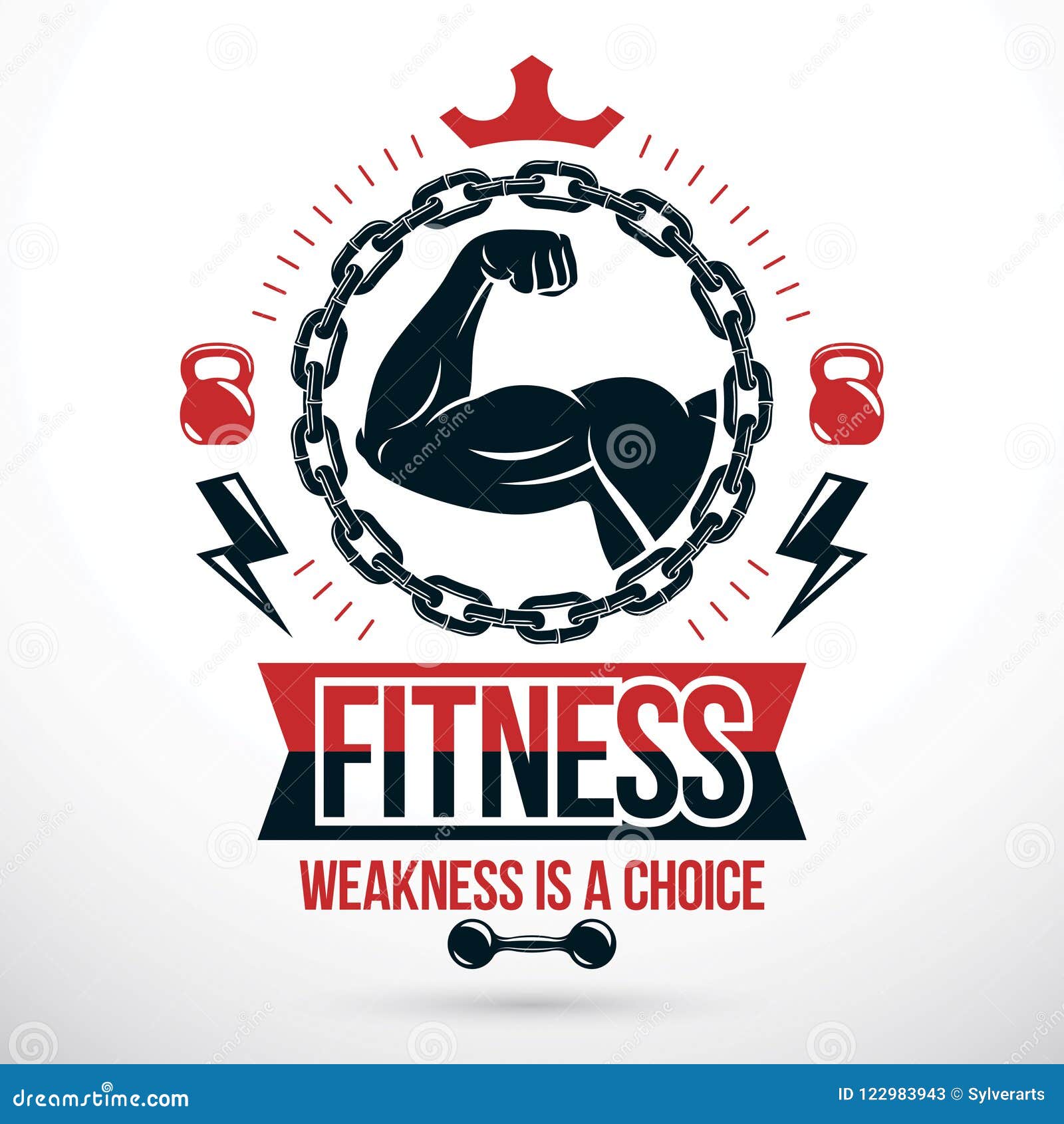 Vector Graphic Composition Created As Strong Muscular Arm of Athlete ...