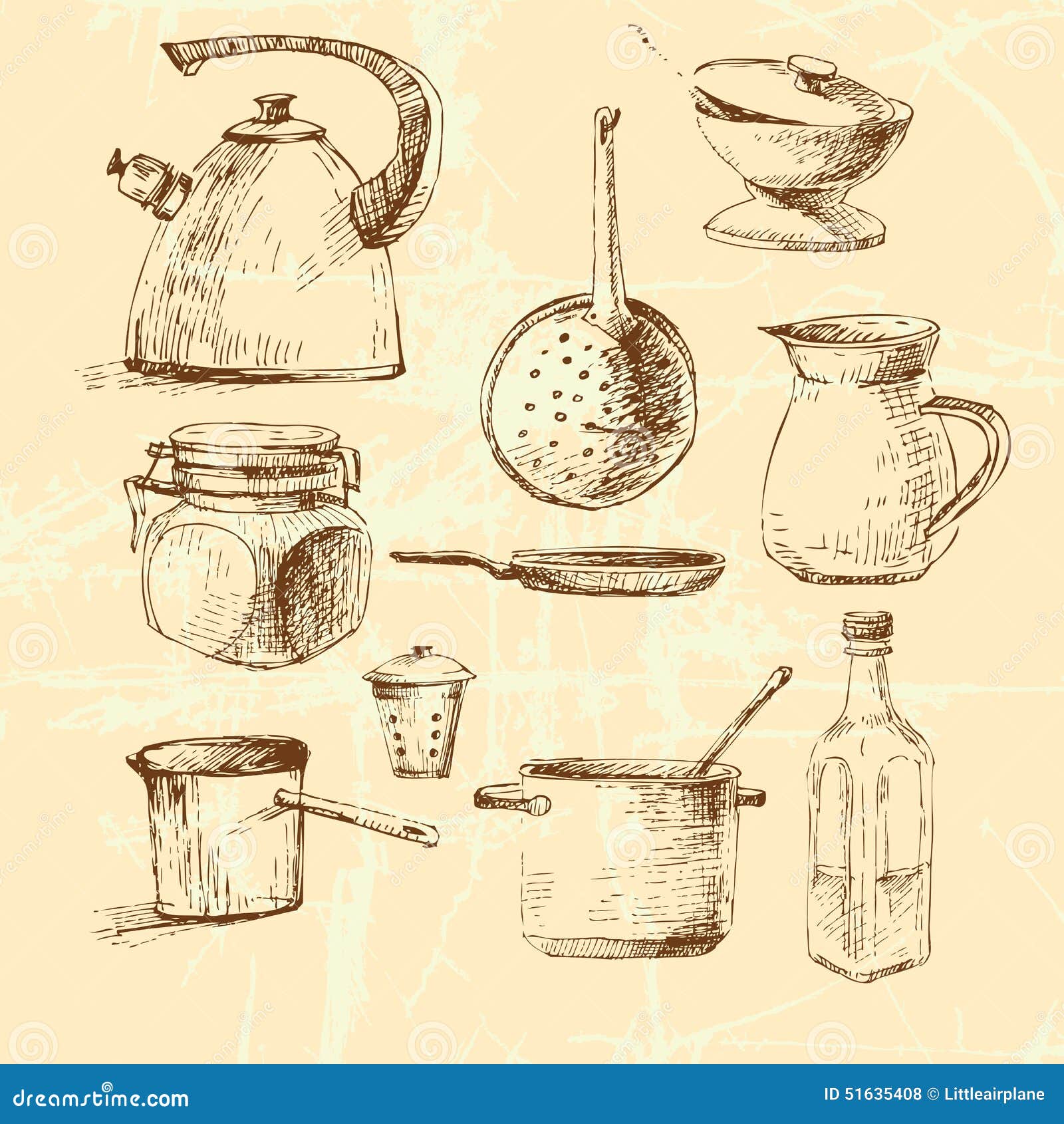 Vector Graphic Cookware Set Stock Vector - Illustration of graphic ...