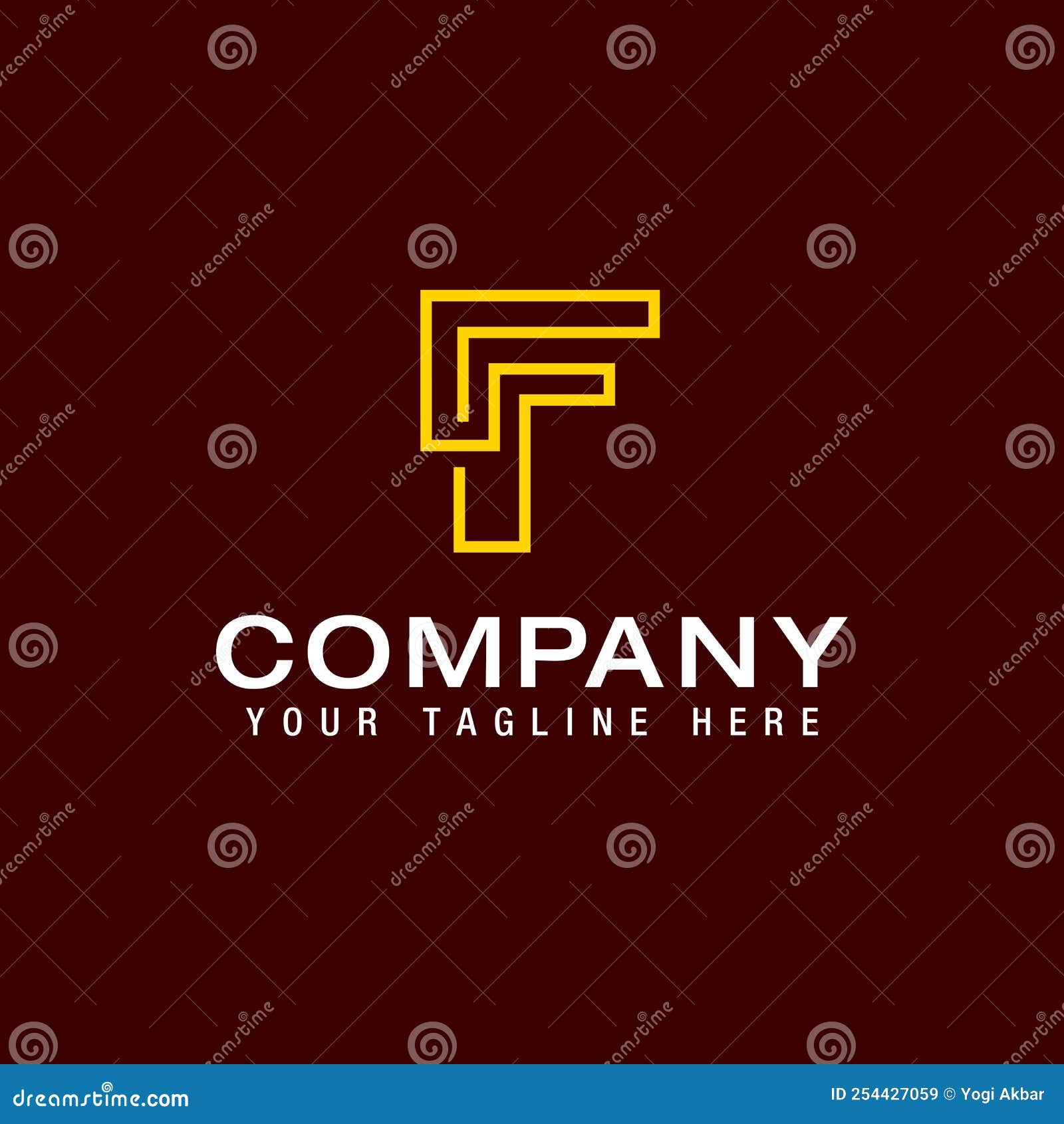 Vector Graphic Creative Line Alphabet Symbol. Letter F Logo Design ...