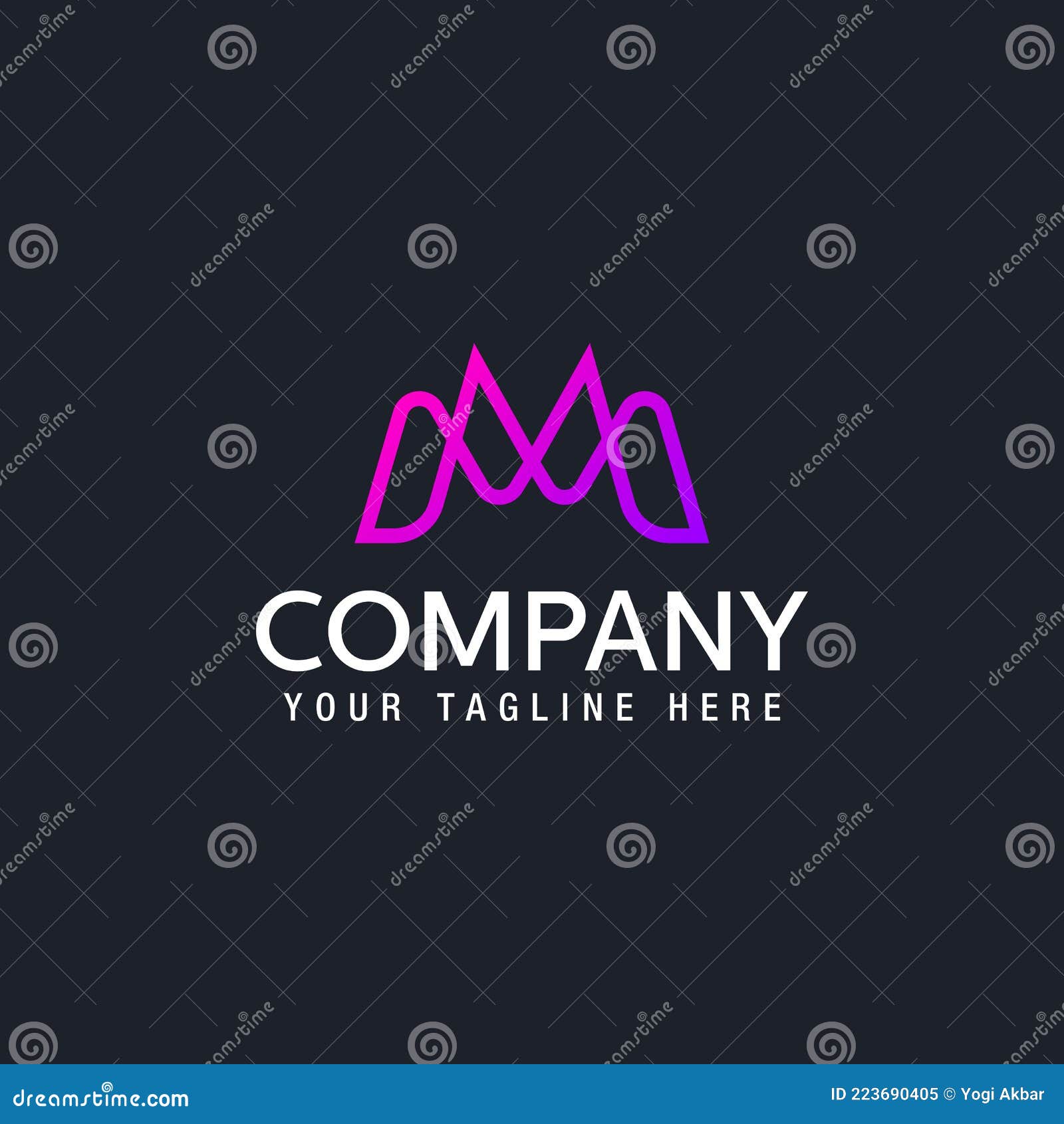 Vector Graphic Creative Line Alphabet Symbol Letter M Vector ...