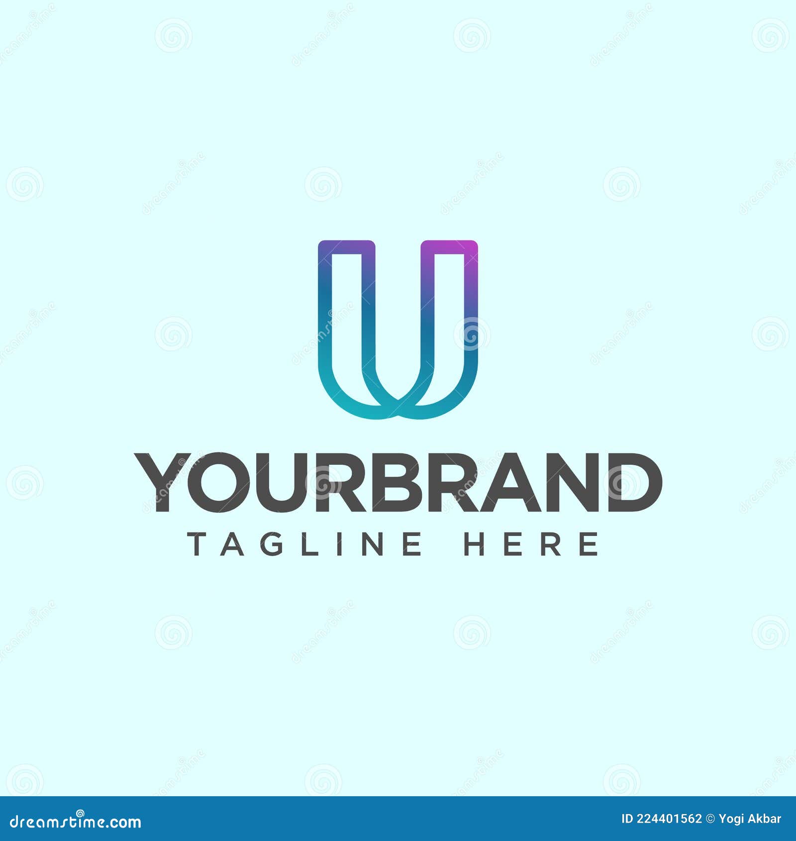 Vector Graphic Creative Line Alphabet Symbol. Letter U Stock Vector ...