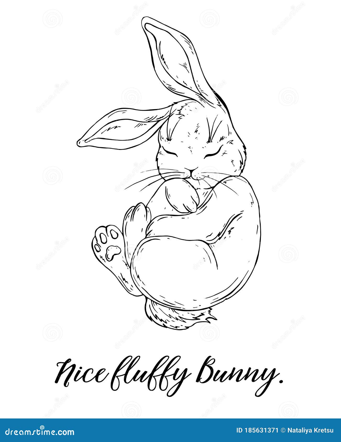 Vector Graphic of a Cute Fluffy Bunny. Rabbit, Stock Vector ...