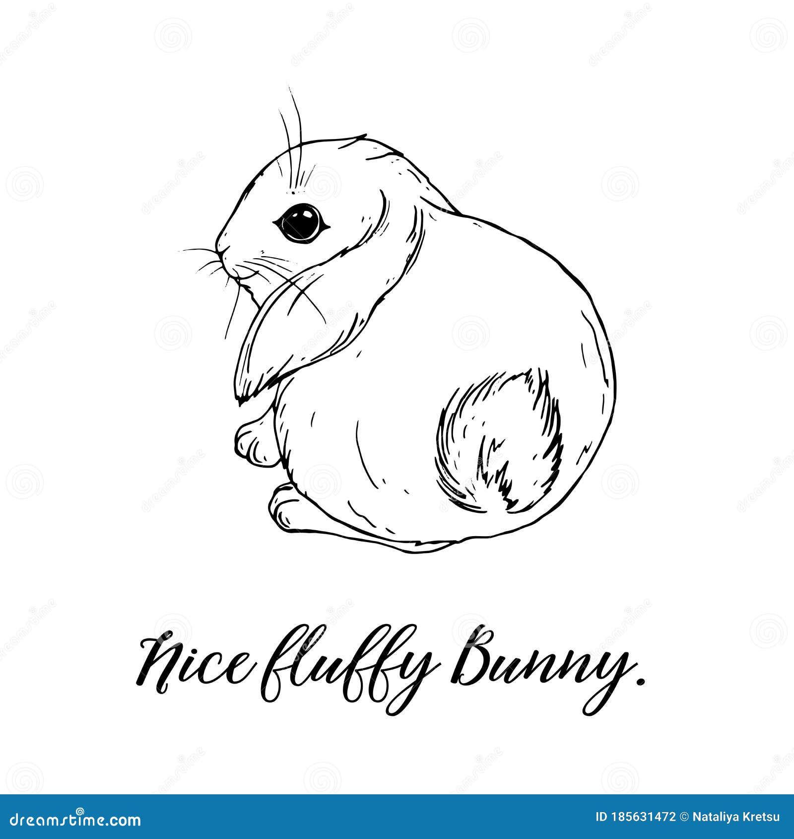 Vector Graphic of a Cute Fluffy Bunny. Rabbit, Stock Vector ...