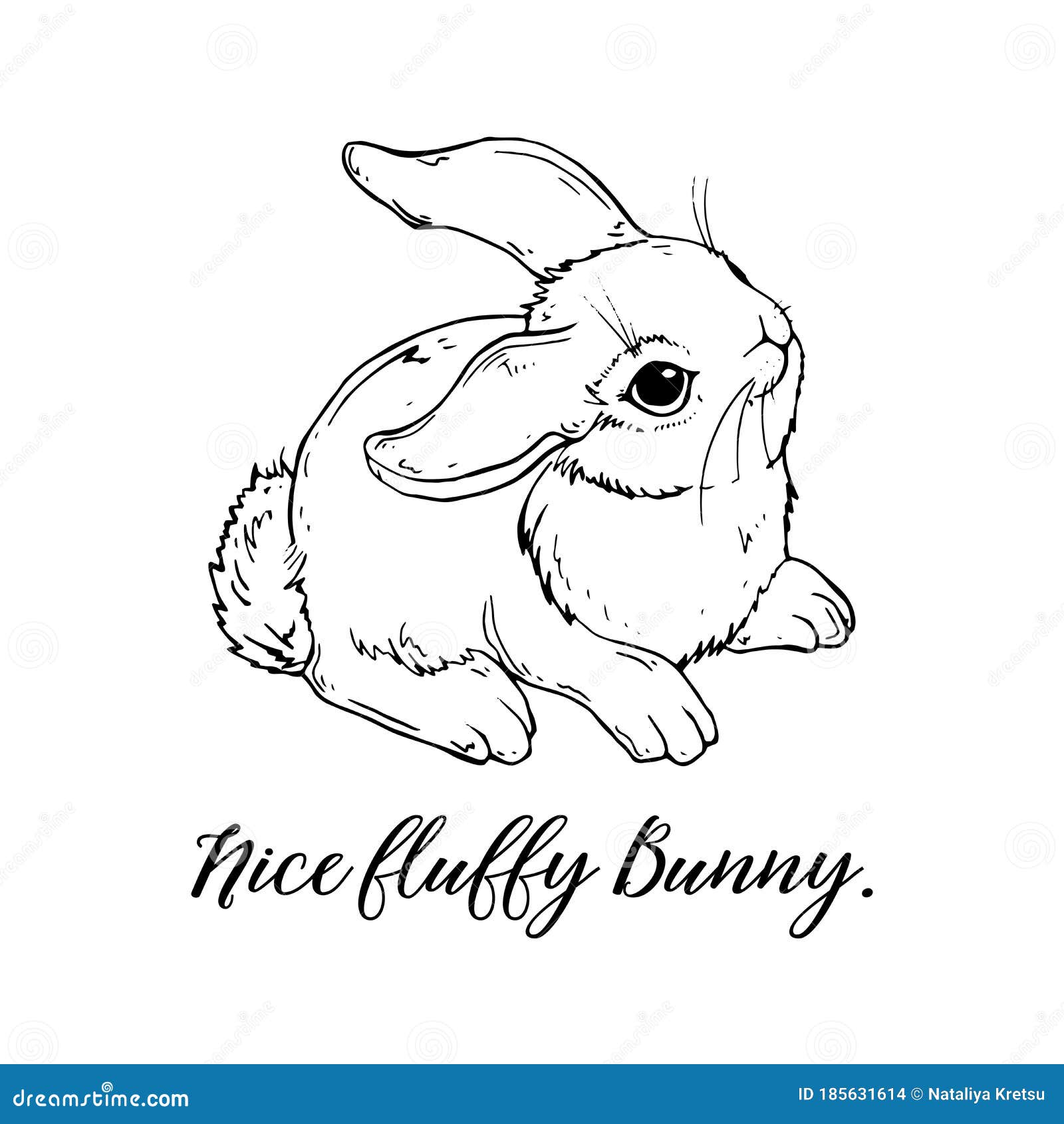 Vector Graphic of a Cute Fluffy Bunny. Rabbit, Stock Vector ...