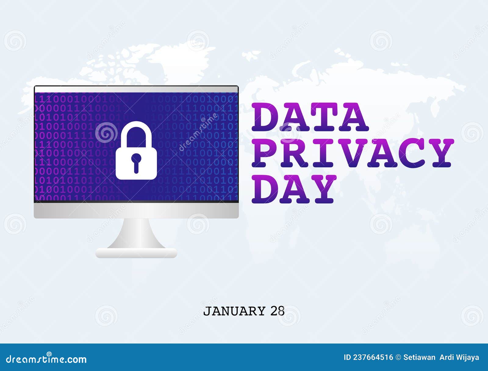 Vector Graphic of Data Privacy Day Stock Vector - Illustration of ...