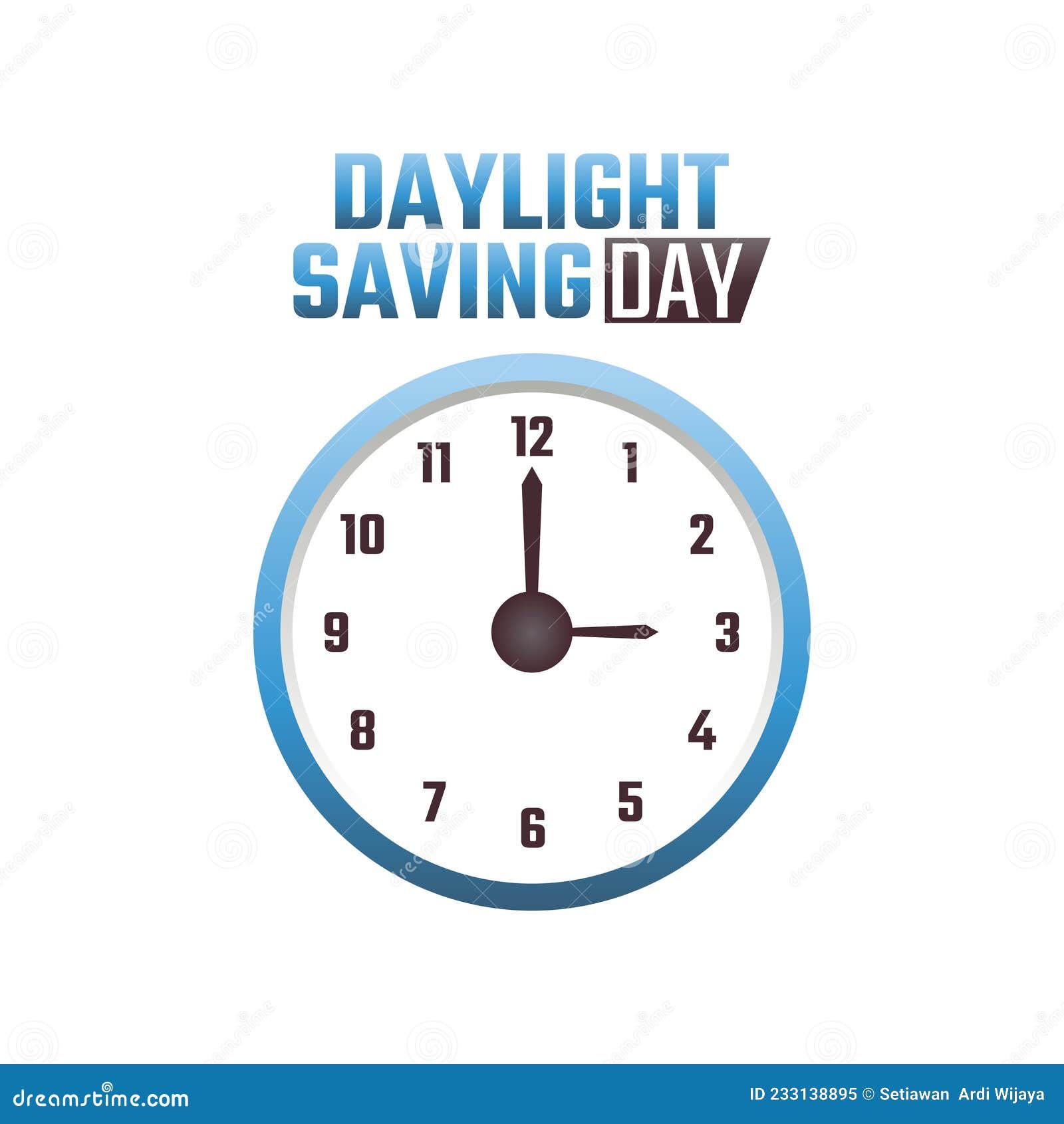 Vector Graphic of Daylight Saving Day Stock Vector - Illustration of ...