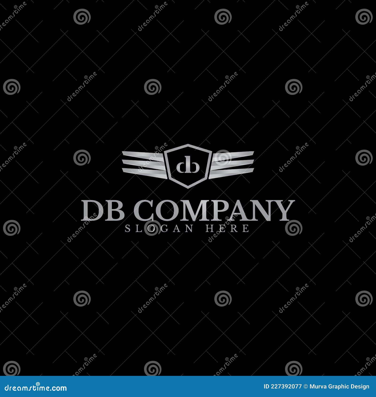 Vector Graphic of DB Letter Logo Design in Combination with Wings ...