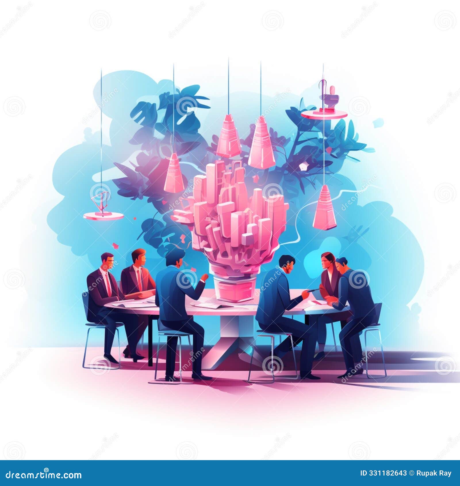 Vector Graphic Depicting an Abstract Access Control System Concept ...