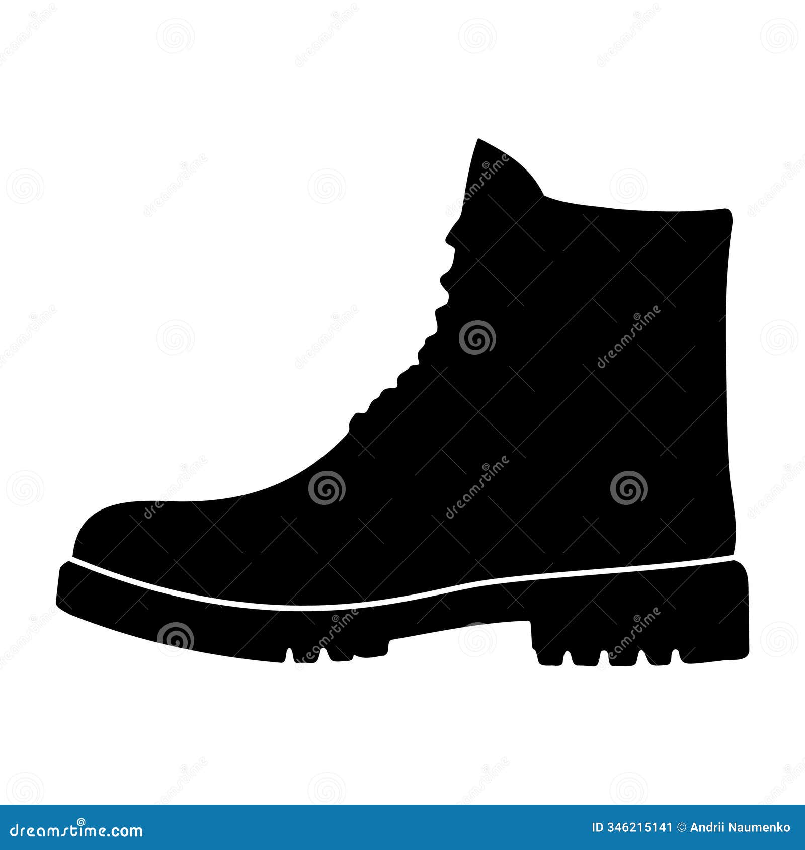 Hiking Boot Silhouette Vector Illustration Stock Illustration ...