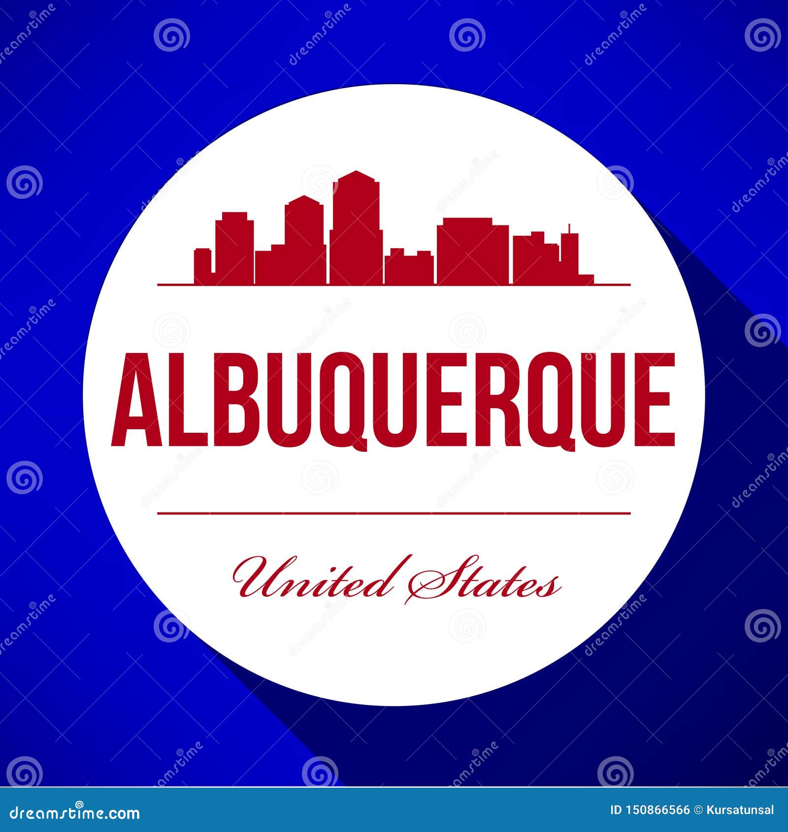 Vector Graphic Design of Albuquerque City Skyline Stock Vector ...