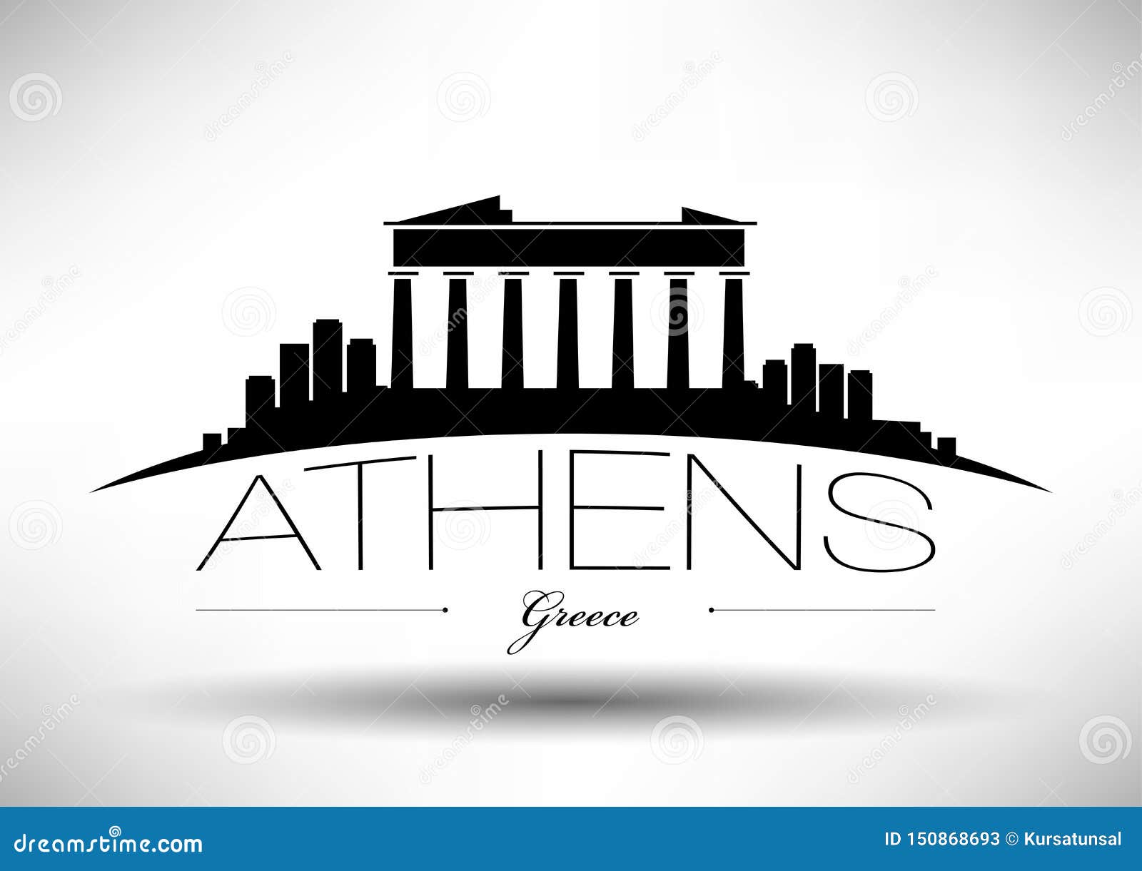 Vector Graphic Design of Athens City Skyline Stock Vector ...