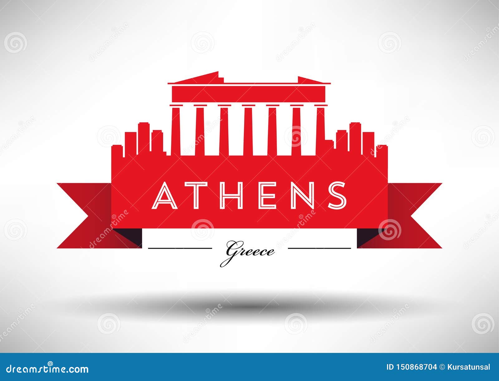 Vector Graphic Design of Athens City Skyline Stock Vector ...