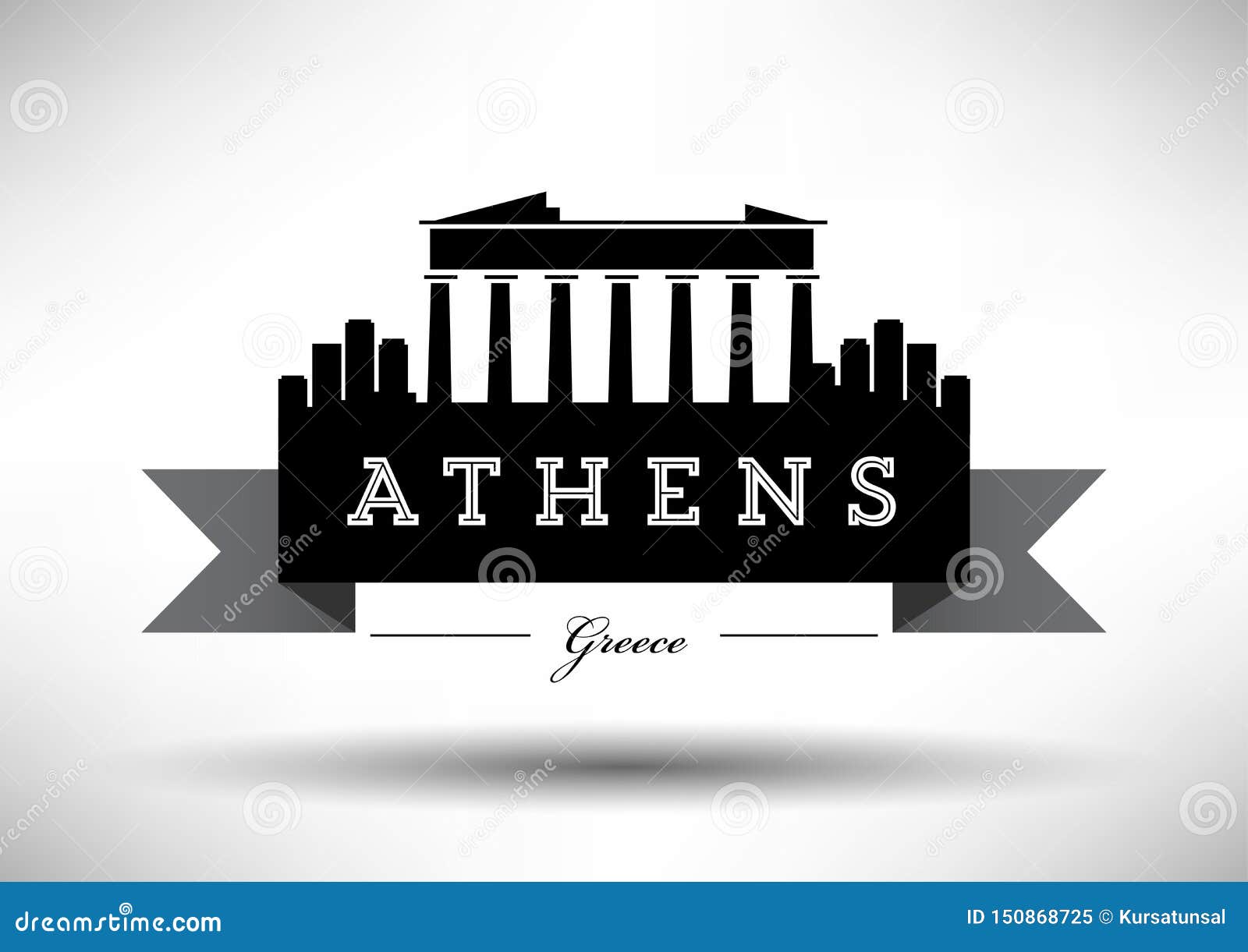 Vector Graphic Design of Athens City Skyline Stock Vector ...