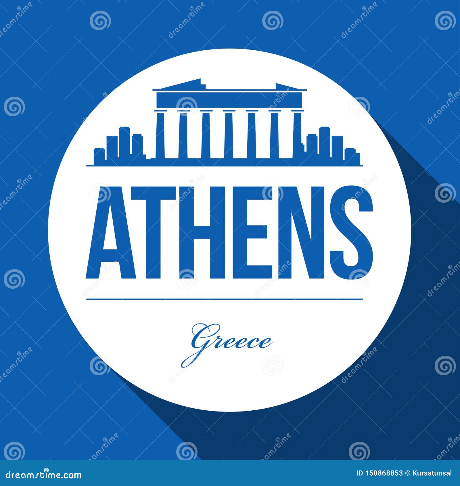 Vector Graphic Design of Athens City Skyline Stock Vector ...
