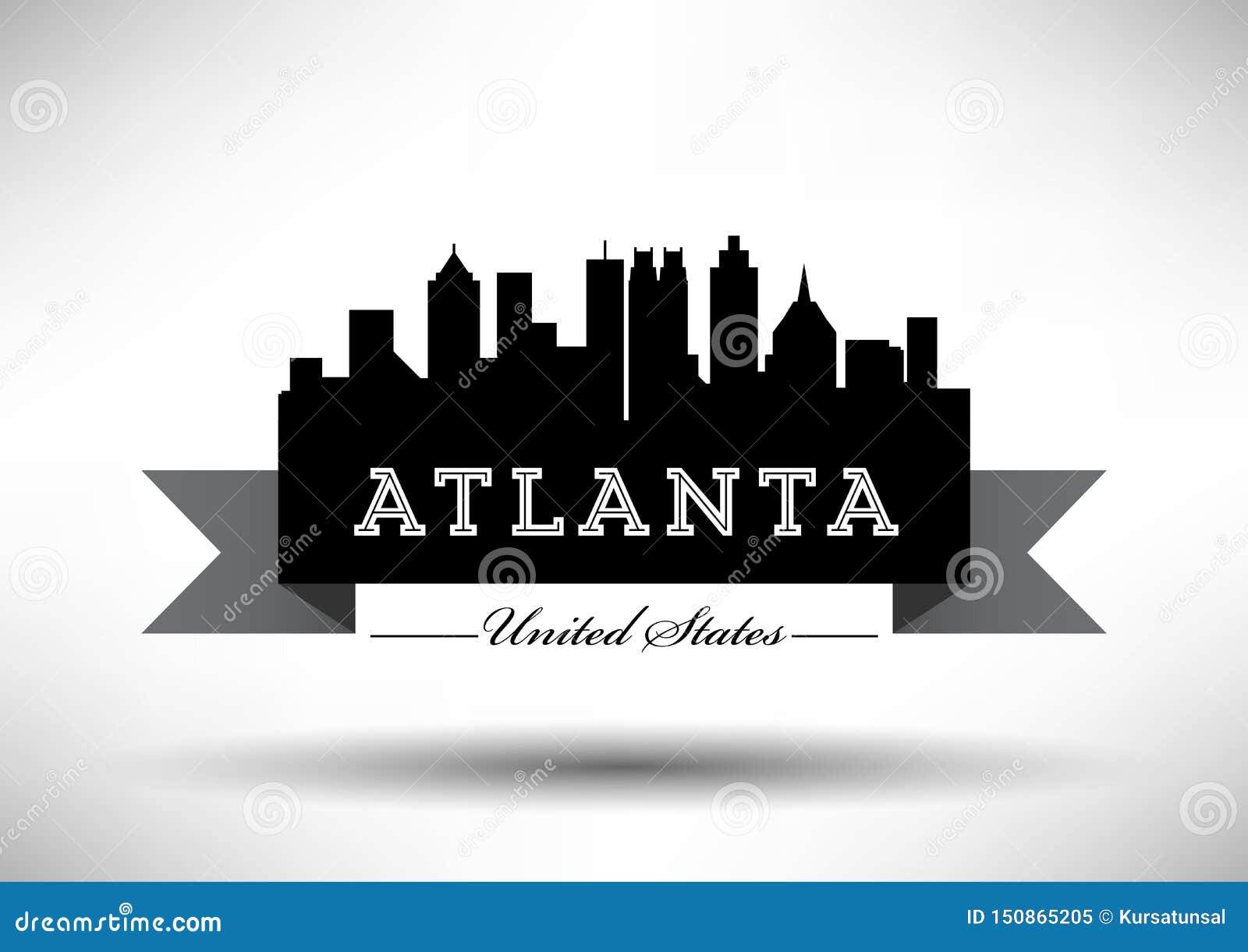 Vector Graphic Design of Atlanta City Skyline Stock Vector ...