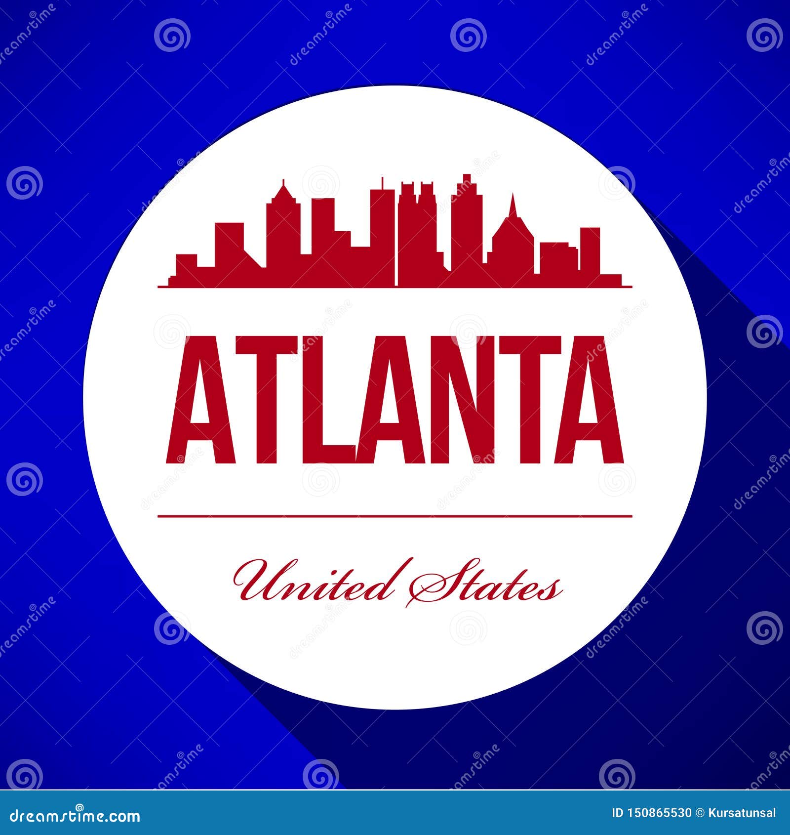 Vector Graphic Design of Atlanta City Skyline Stock Vector ...