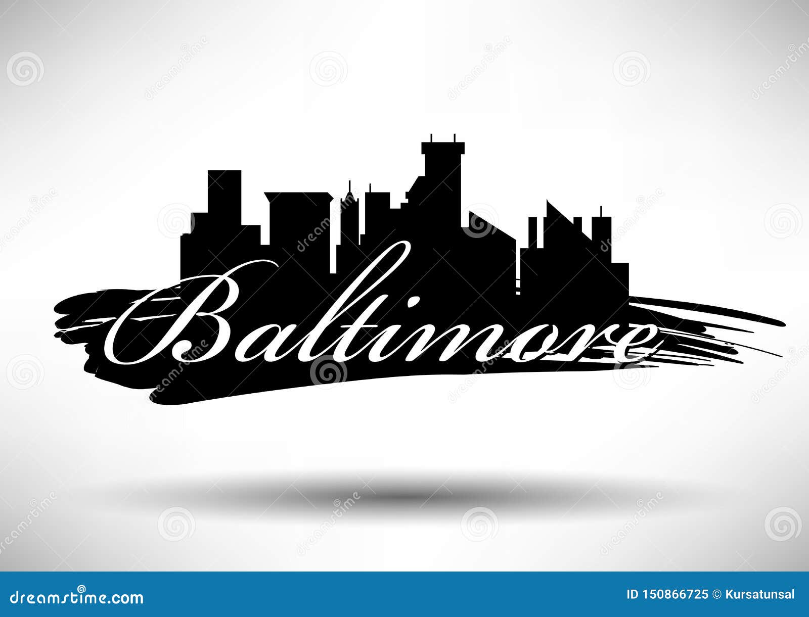 Vector Graphic Design of Baltimore City Skyline Stock Vector ...