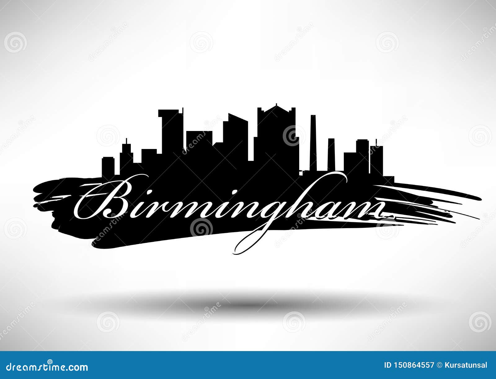 Vector Graphic Design of Birmingham City Skyline Stock Vector ...