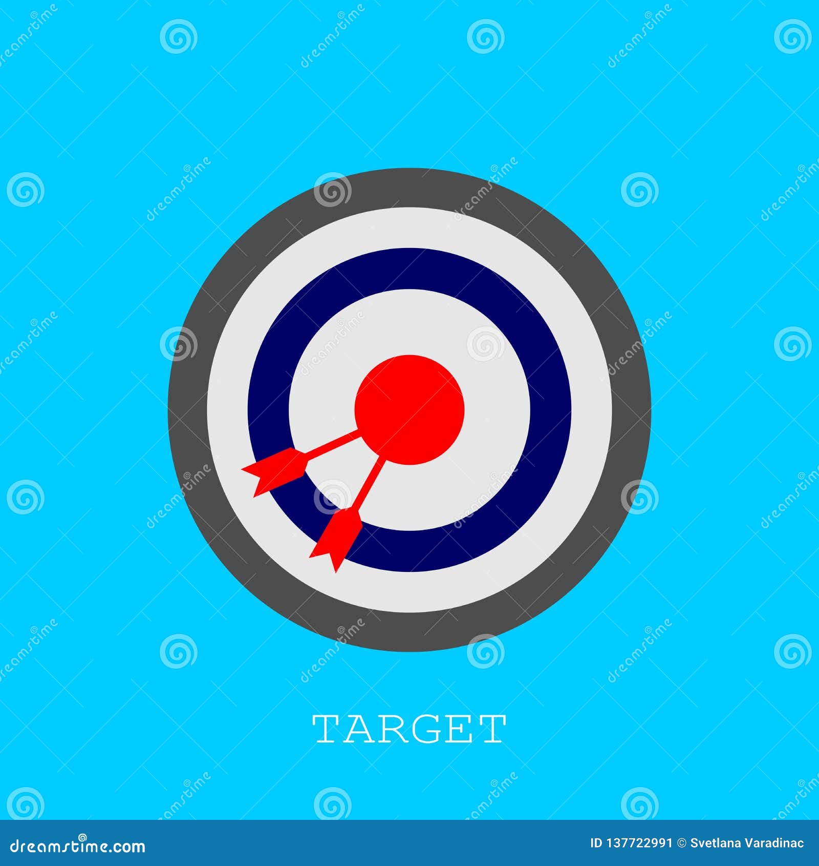 Target icon. Single sign. stock vector. Illustration of isolated ...