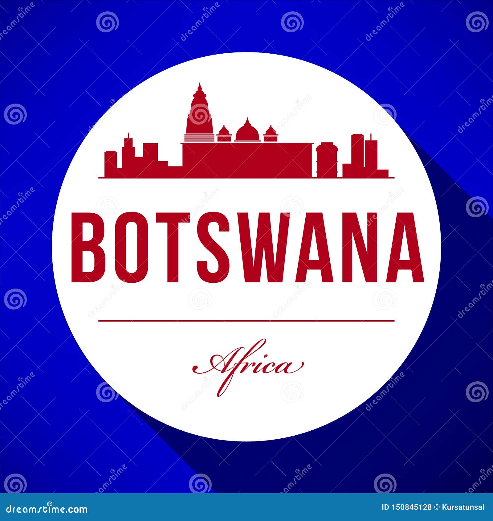 Vector Graphic Design of Botswana City Skyline Stock Illustration ...