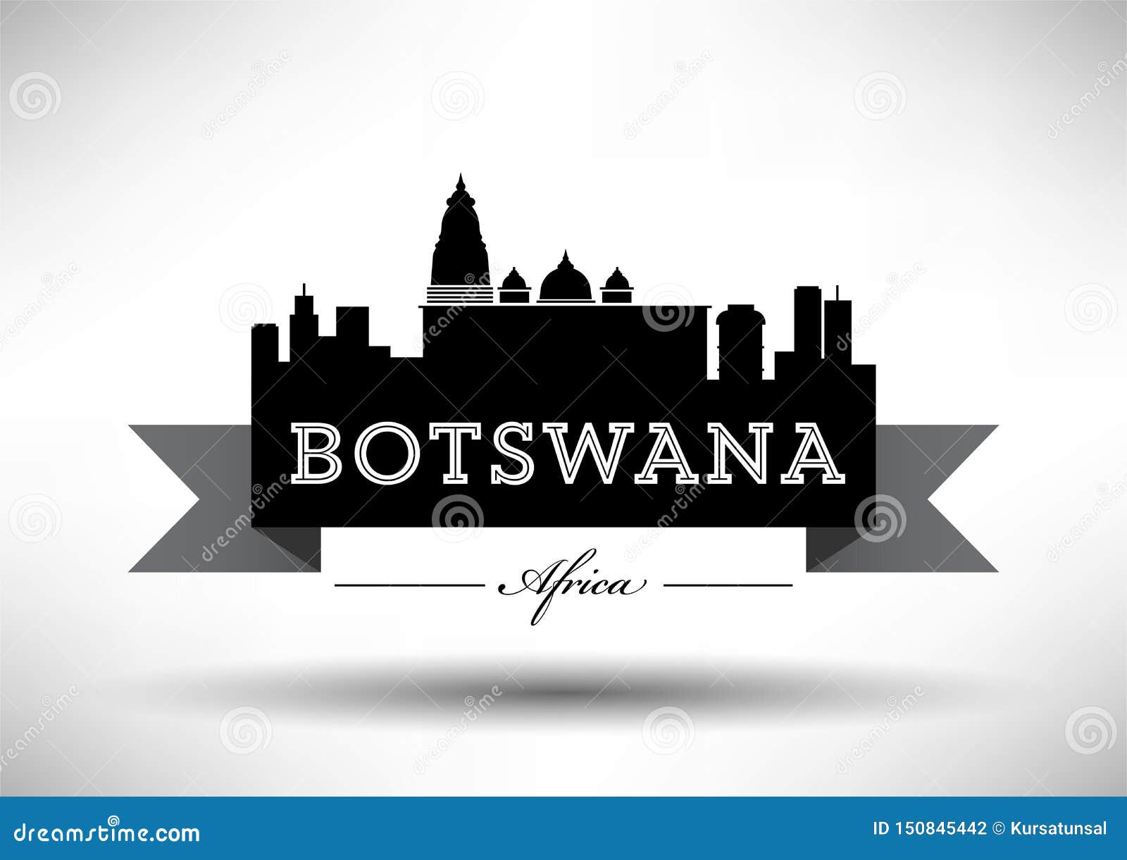 Vector Graphic Design of Botswana City Skyline Stock Vector ...