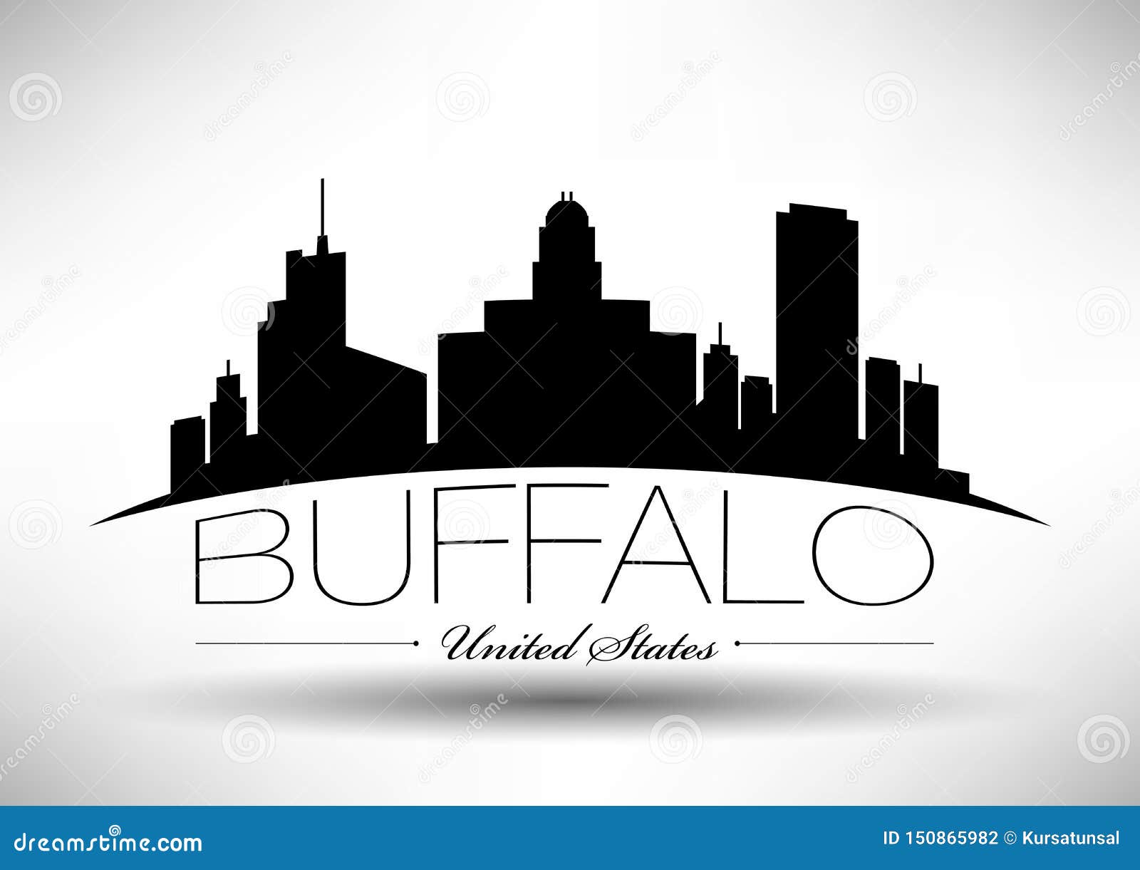 Vector Graphic Design of Buffalo City Skyline Stock Vector ...