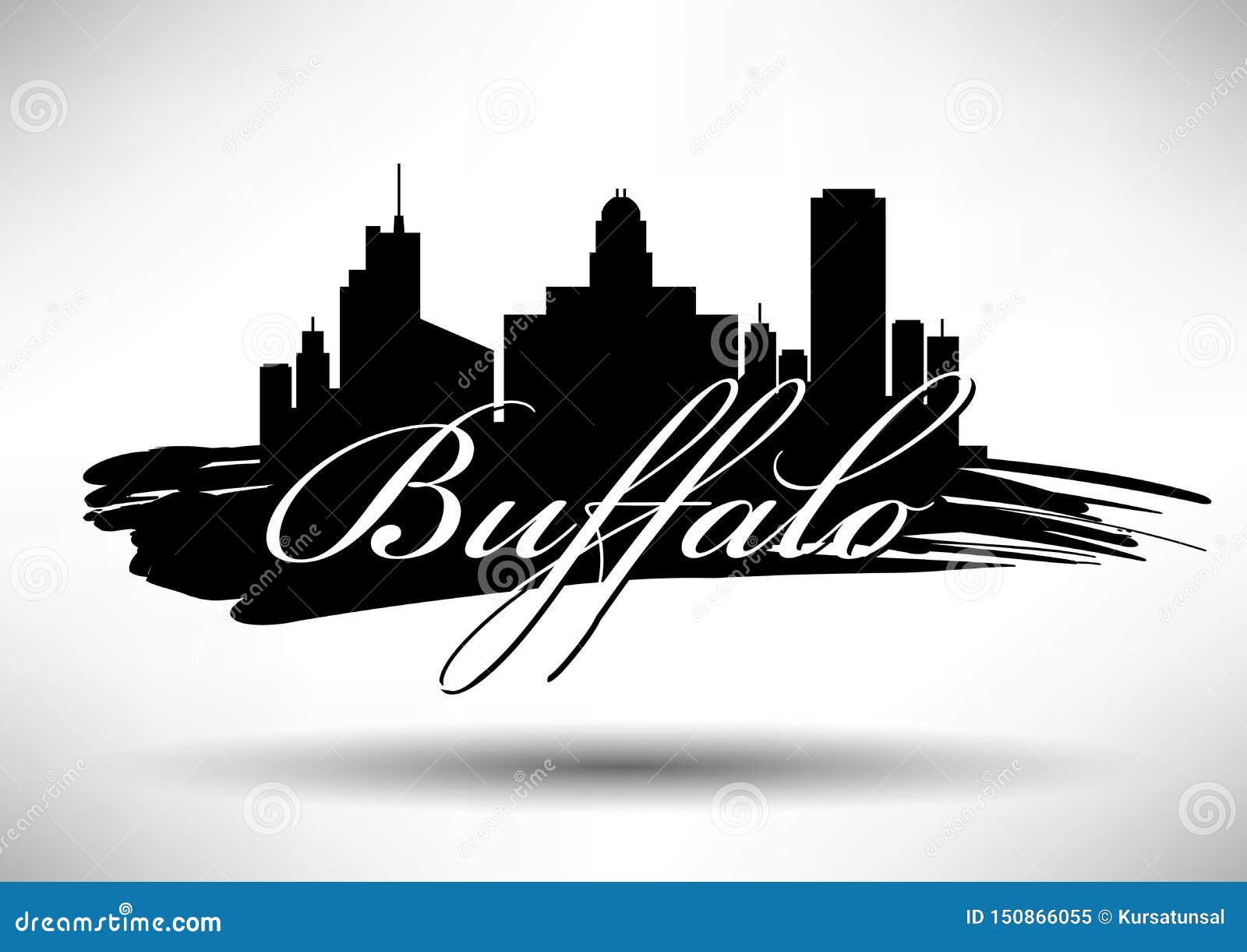 Buffalo USA City Map In Retro Style In Golden Color. Outline Map Vector ...