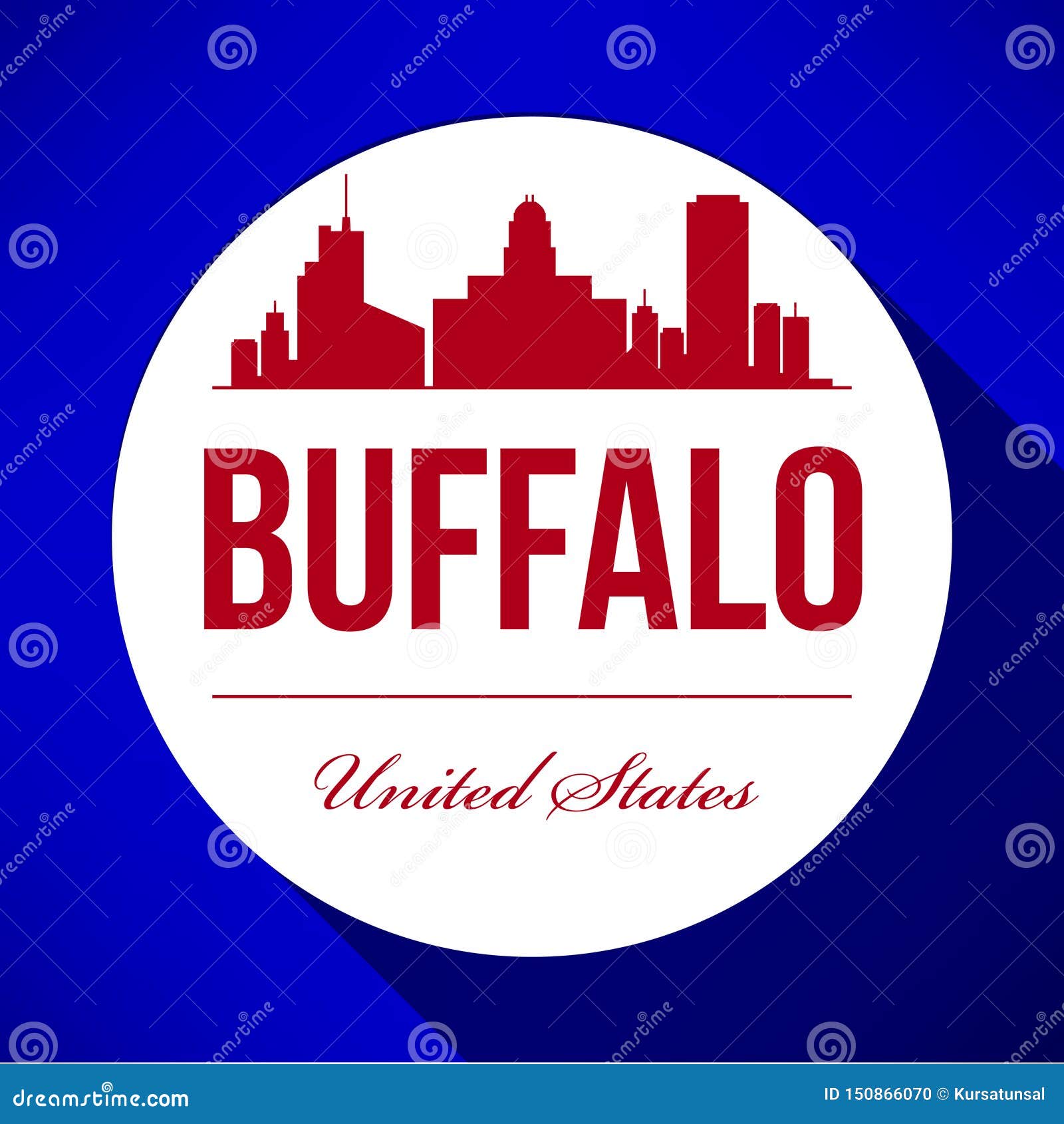 Vector Graphic Design of Buffalo City Skyline Stock Vector ...