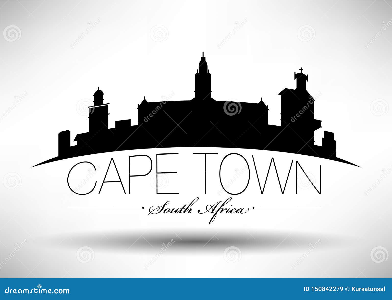 Vector Graphic Design of Cape Town City Skyline Stock Vector ...