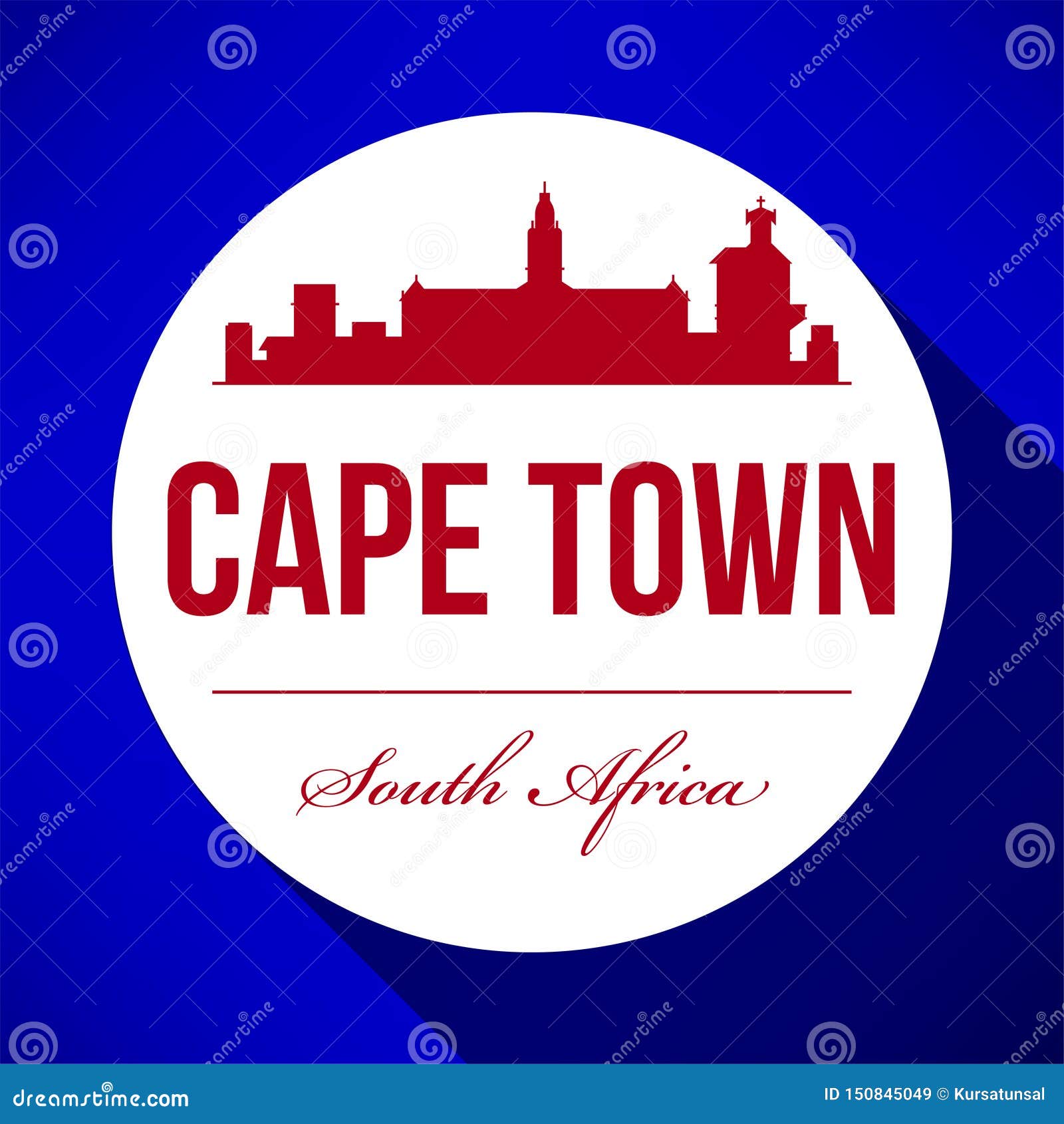 Vector Graphic Design of Cape Town City Skyline Stock Illustration ...