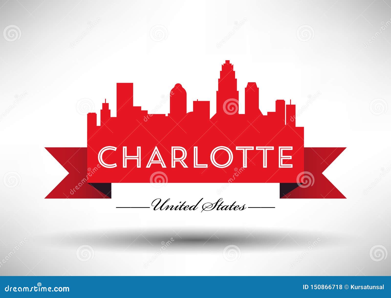 Vector Graphic Design of Charlotte City Skyline Stock Vector ...