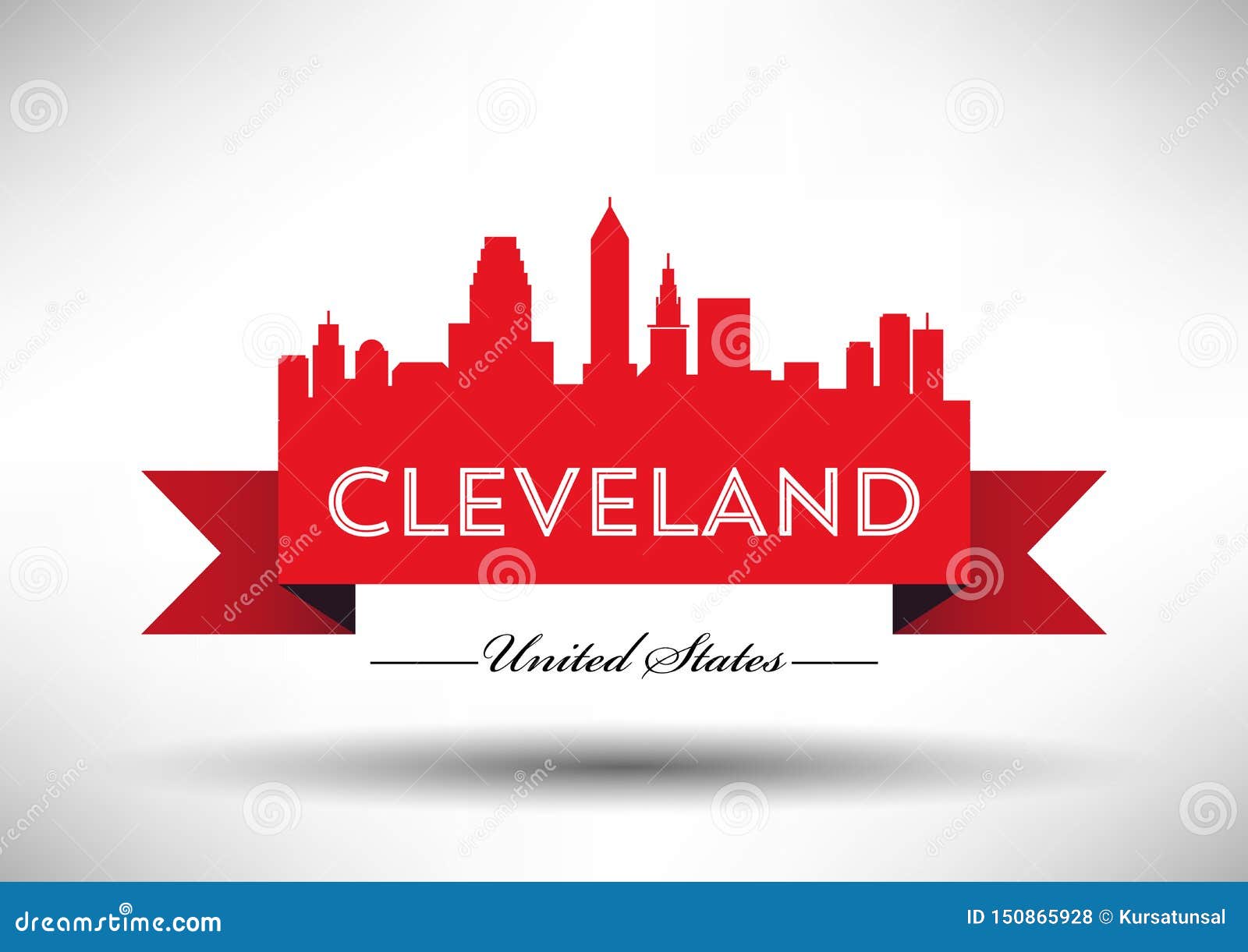 Vector Graphic Design of Cleveland City Skyline Stock Vector ...