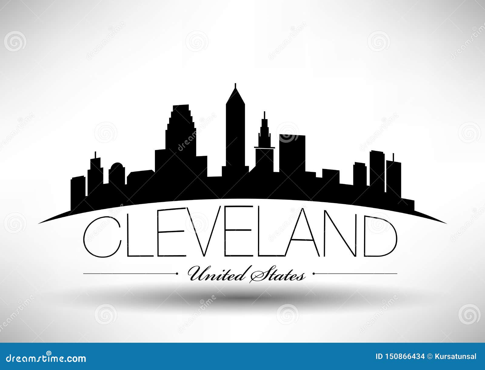 Vector Graphic Design of Cleveland City Skyline Stock Vector ...