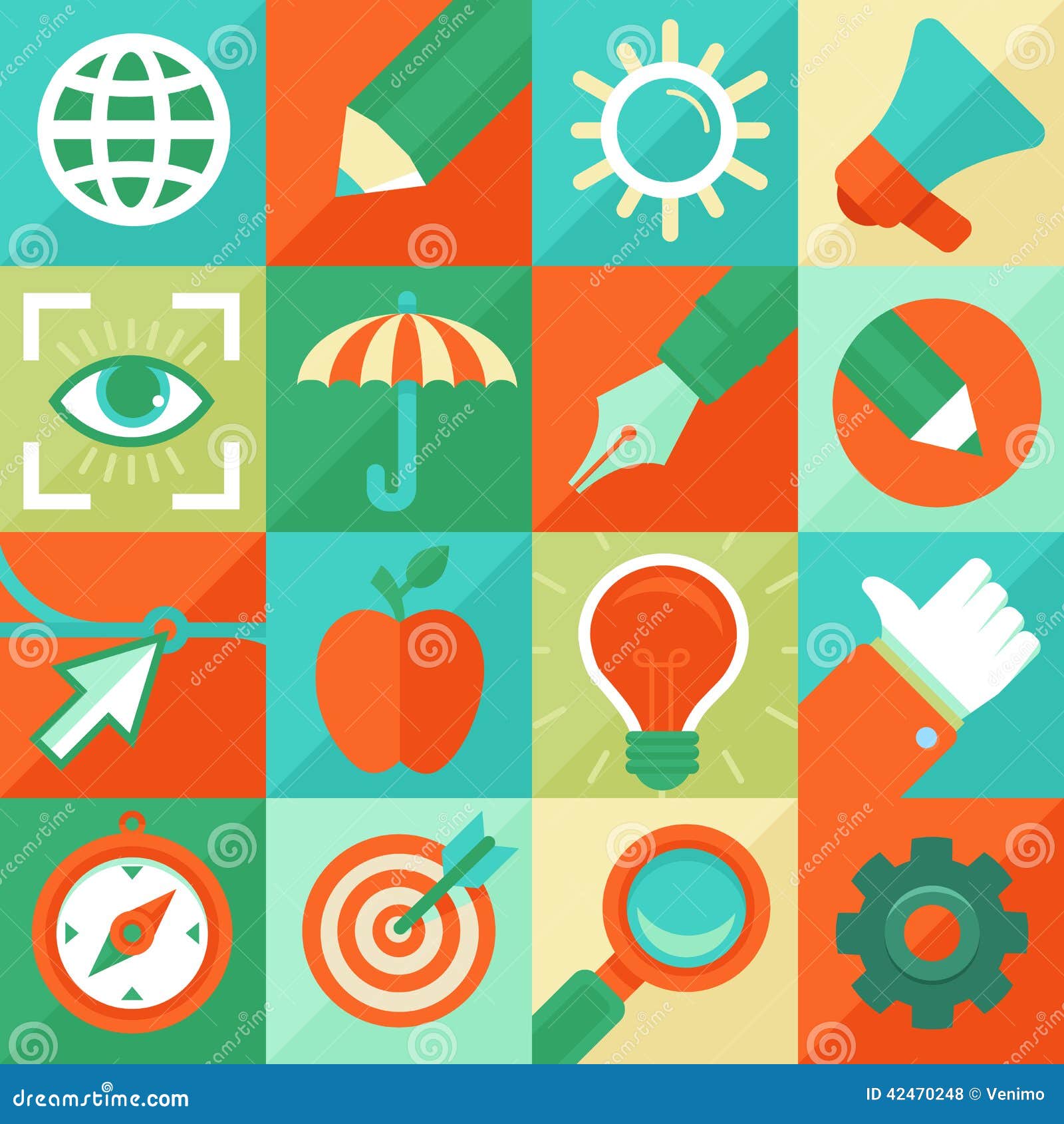 Vector Graphic Design Concept in Flat Style Stock Vector - Illustration ...