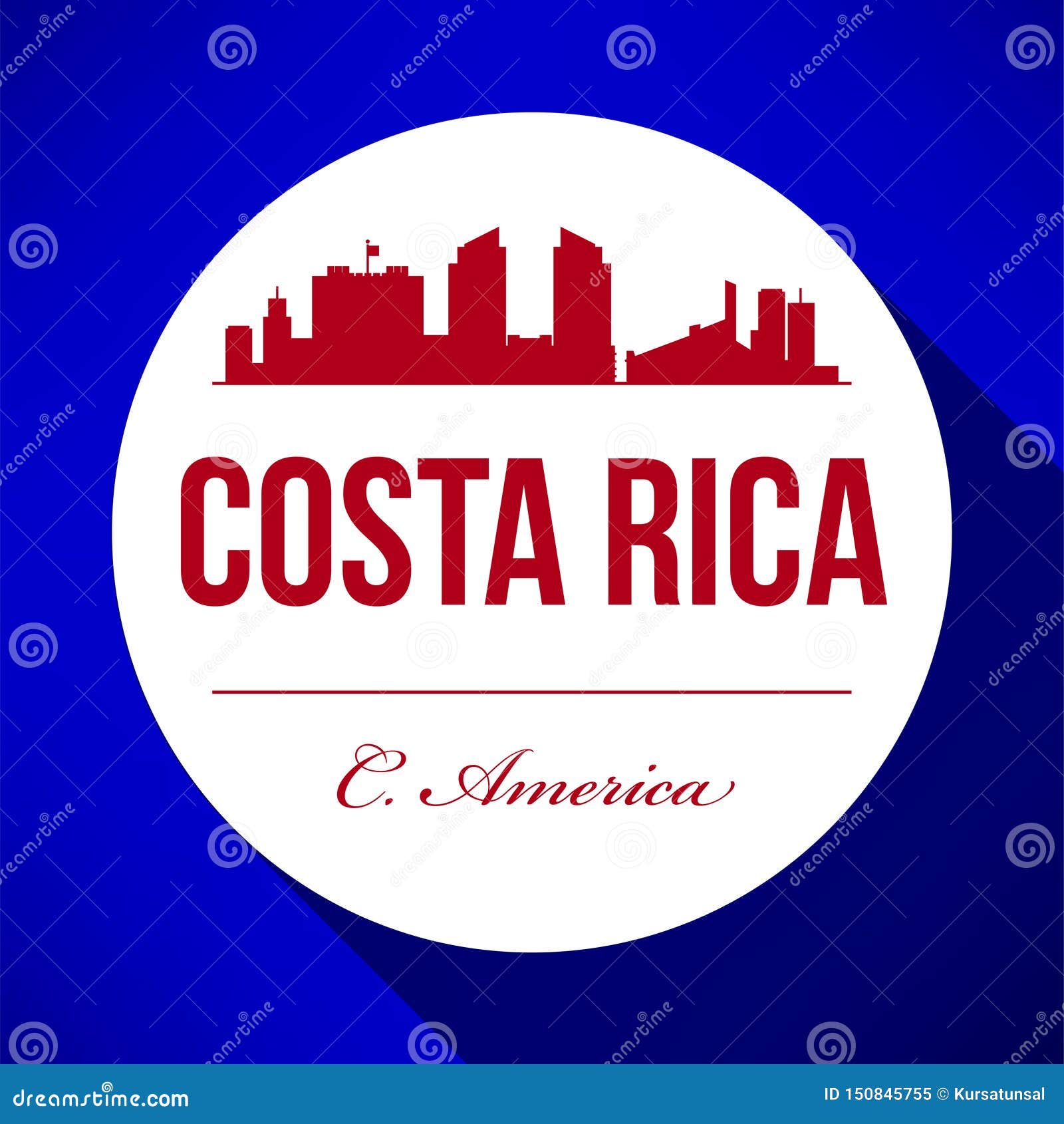 Vector Graphic Design of Costa Rica Skyline Stock Illustration ...
