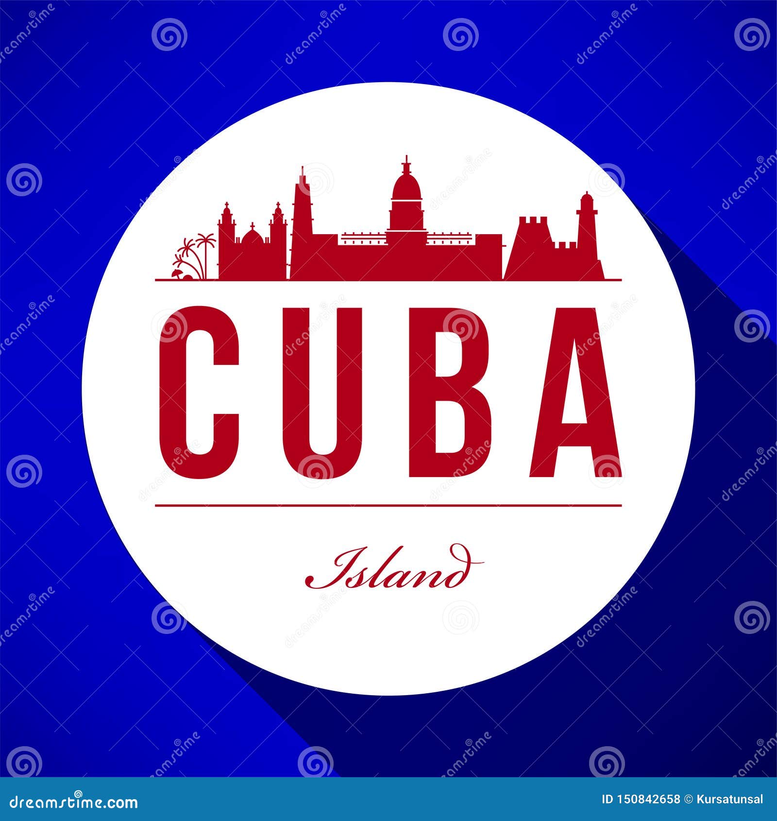 Vector Graphic Design of Cuba Skyline Stock Vector - Illustration of ...