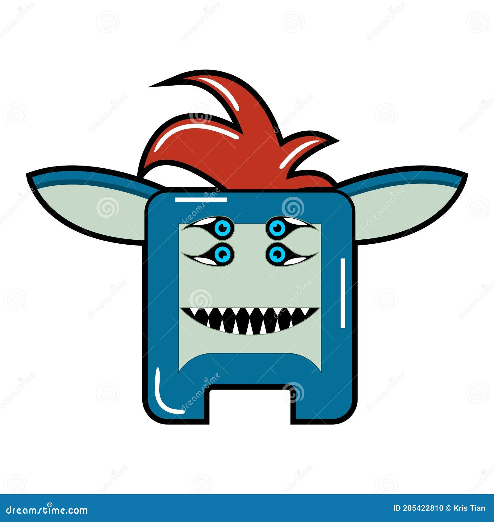 Character box monsters stock vector. Illustration of funny - 205422810