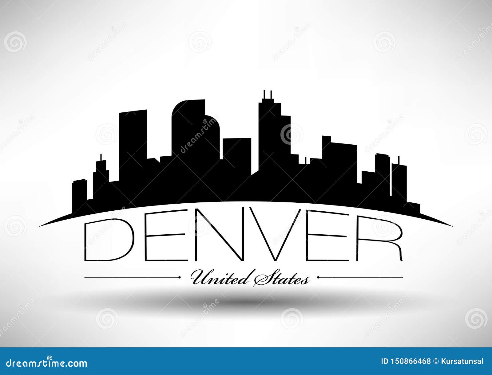 Vector Graphic Design of Denver City Skyline Stock Vector ...