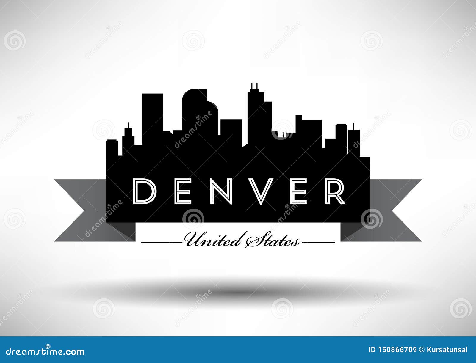 Vector Graphic Design of Denver City Skyline Stock Vector ...