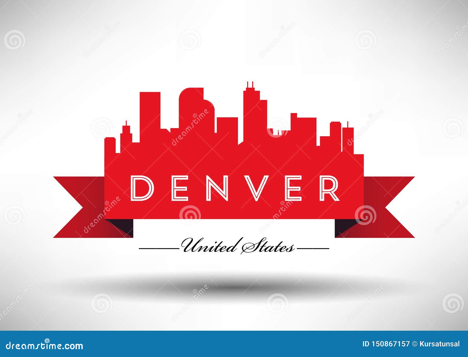 Vector Graphic Design of Denver City Skyline Stock Vector ...