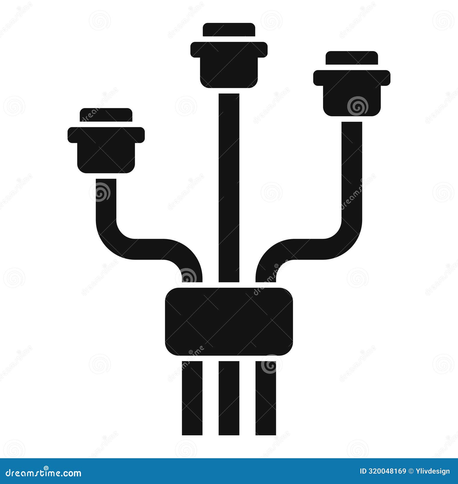Black and White Vector Icon of an Electrical Transmission Line Stock ...