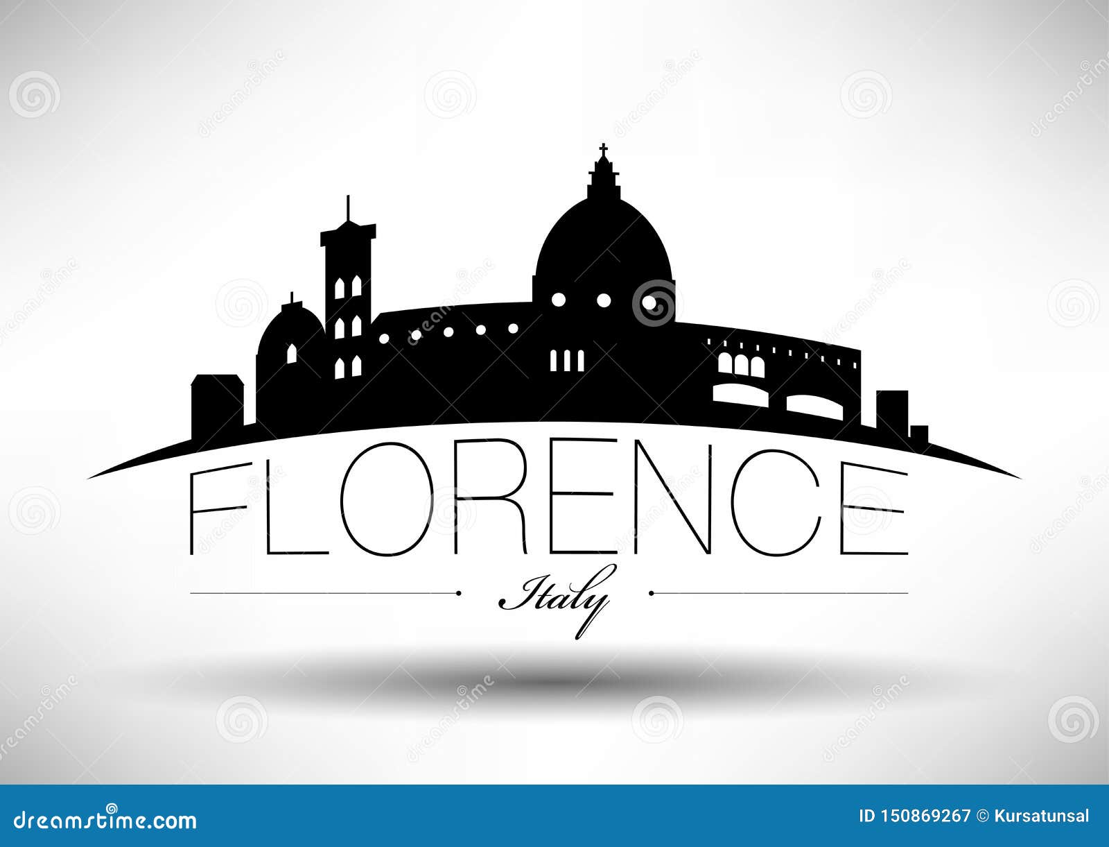 Vector Graphic Design of Florence City Skyline Stock Illustration ...