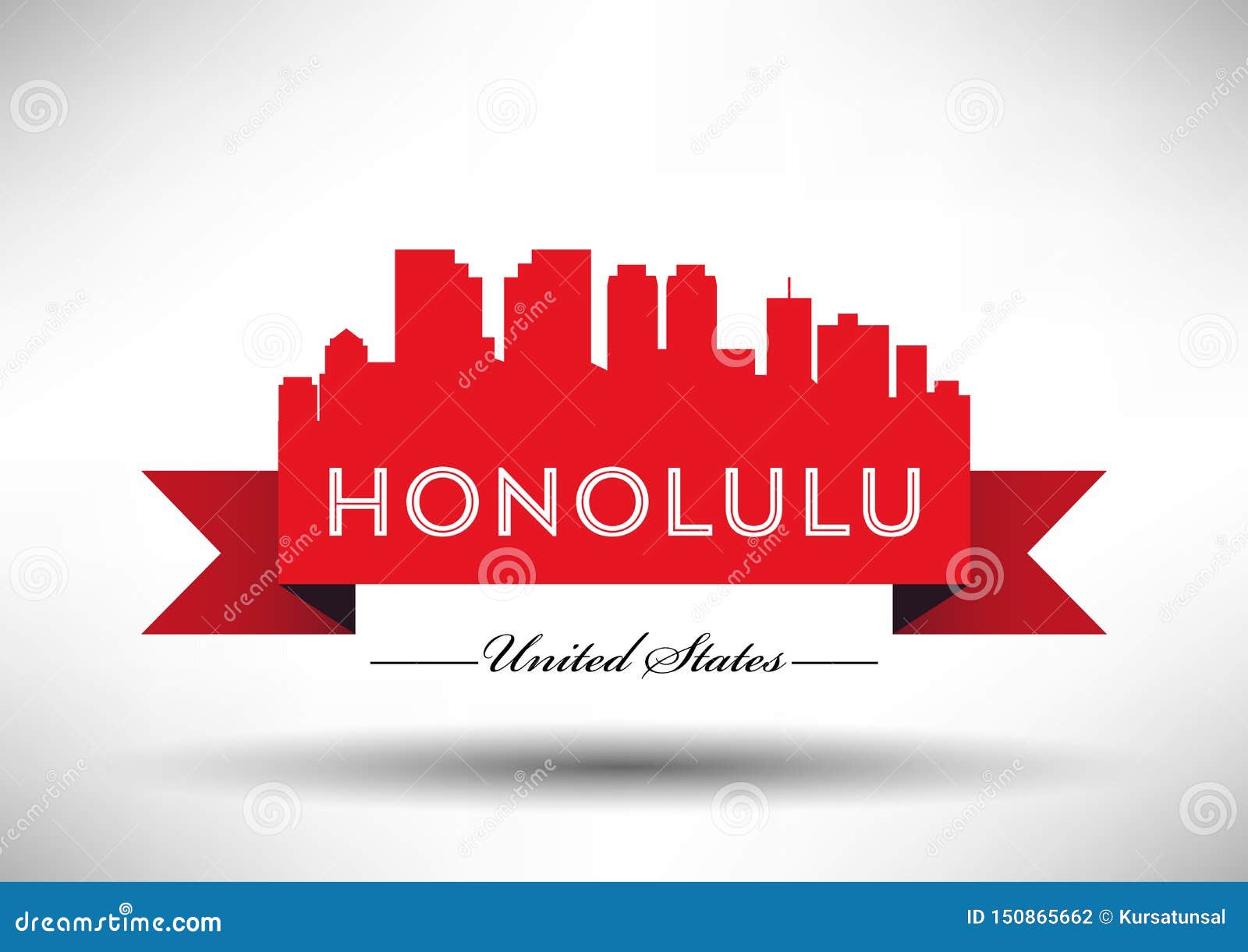 Vector Graphic Design of Honolulu City Skyline Stock Vector ...