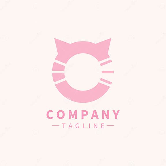 Vector Graphic Design, Initial Letter O and Cat Monogram Logo Stock ...