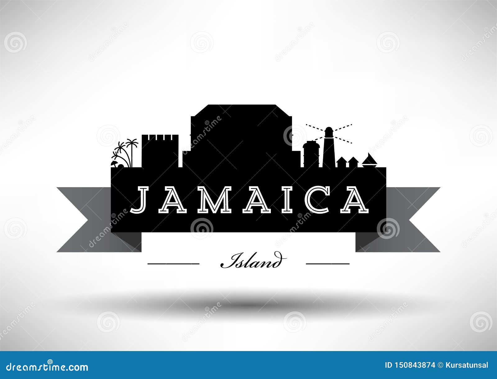 Vector Graphic Design of Jamaica City Skyline Stock Vector ...