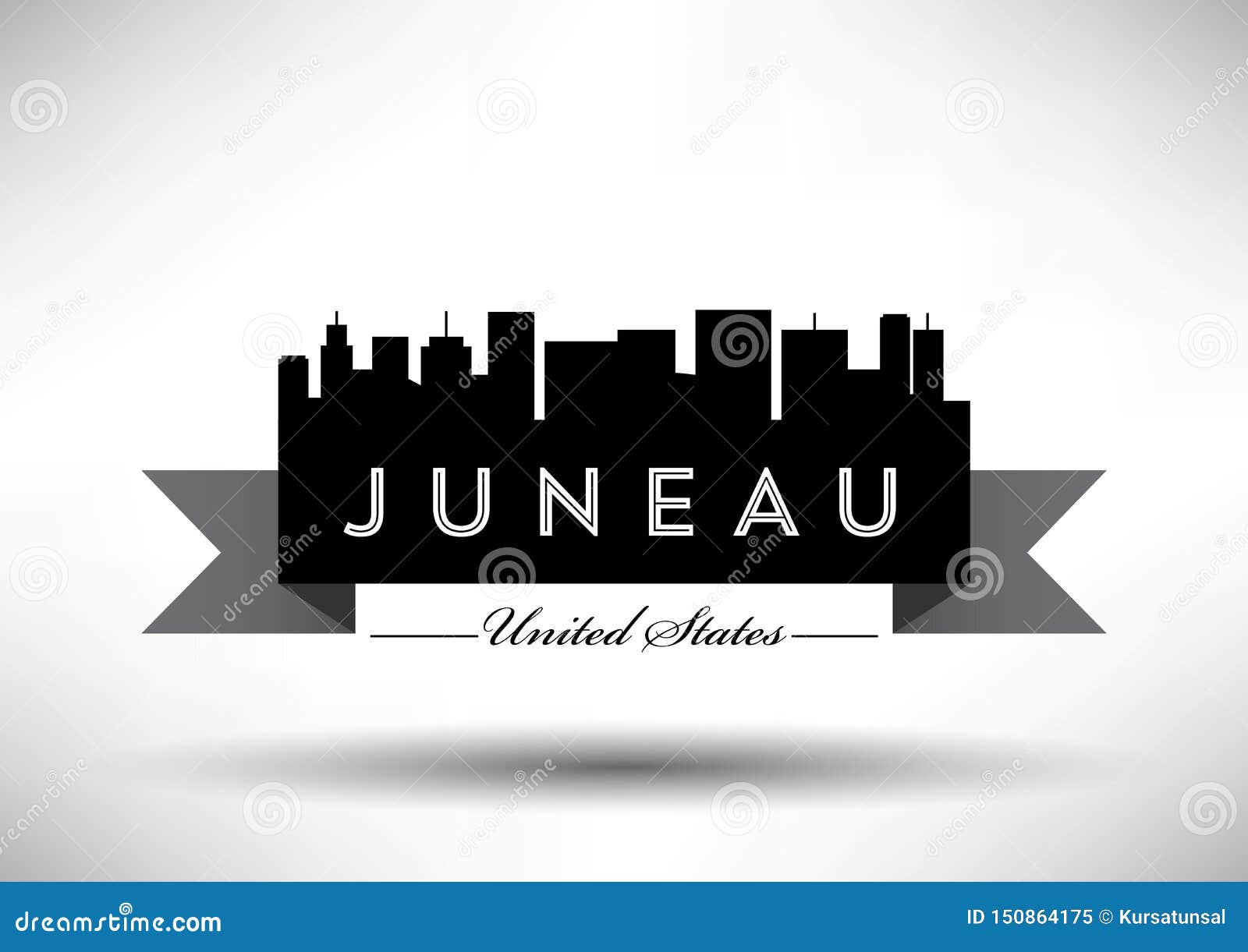 Juneau USA City Map In Retro Style In Golden Color. Outline Map Cartoon ...